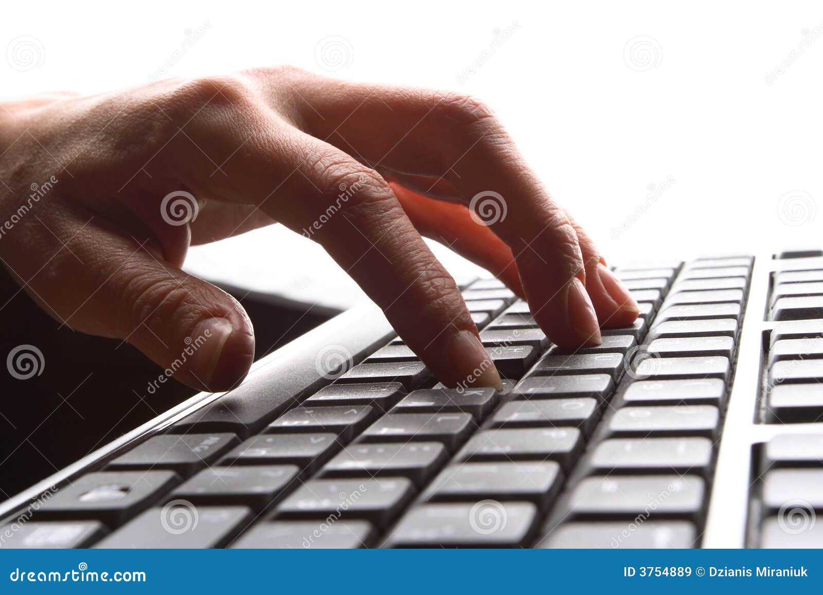 Fingers on keyboard stock image. Image of corporate, business - 3754889