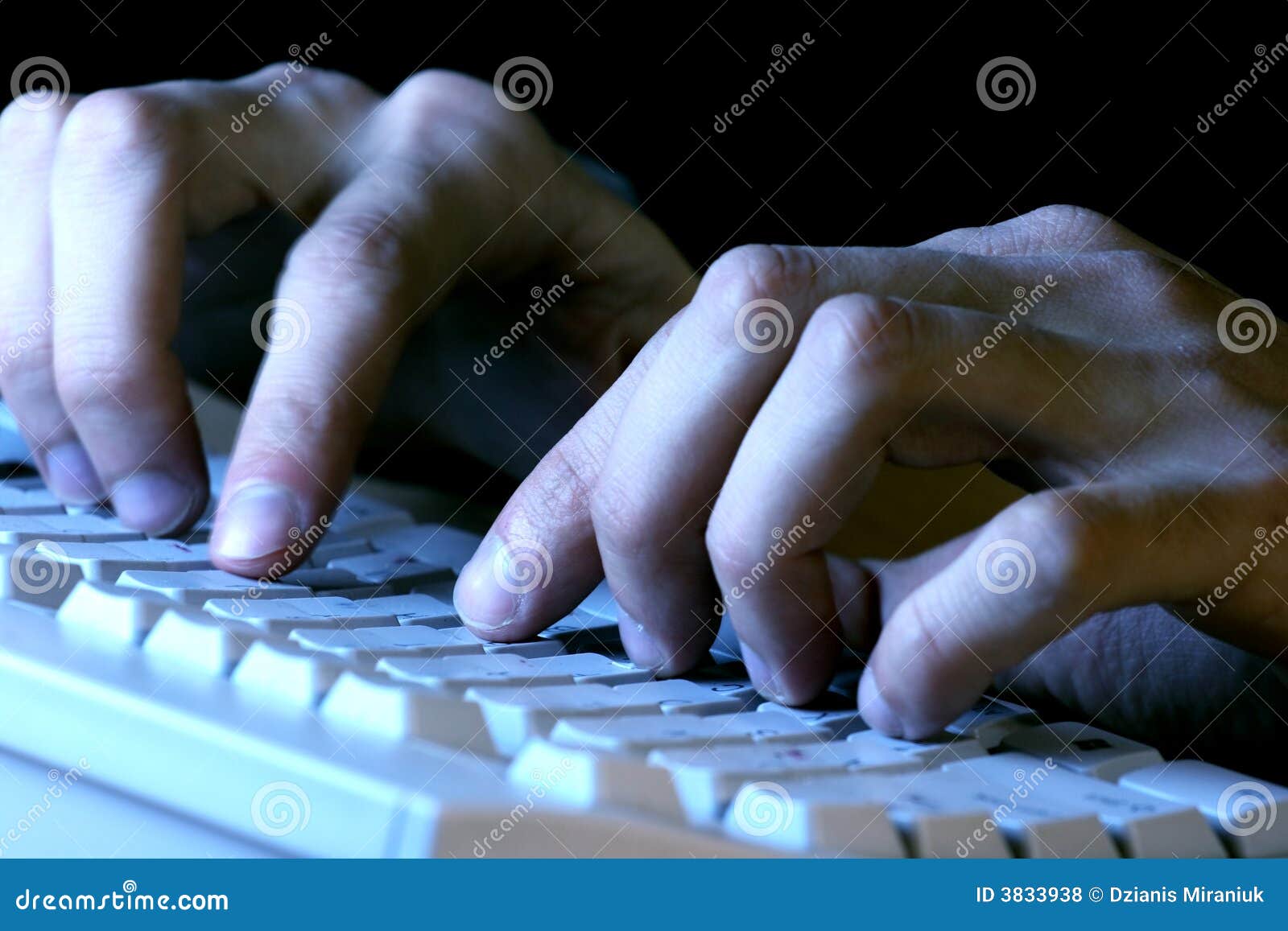 Fingers on the keyboard stock photo. Image of data, closeup - 3833938