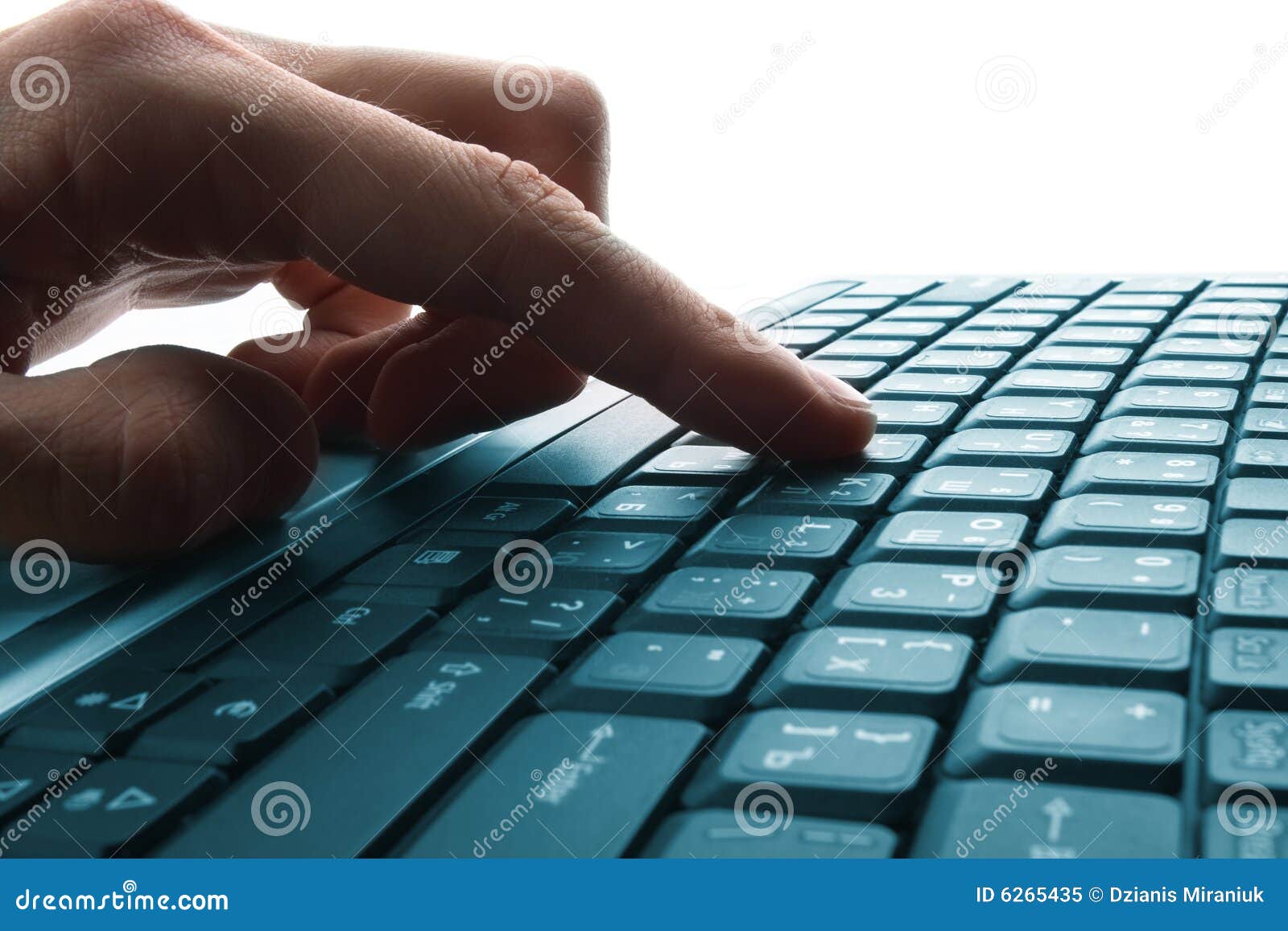 Fingers on keyboard stock image. Image of macro, hand - 6265435