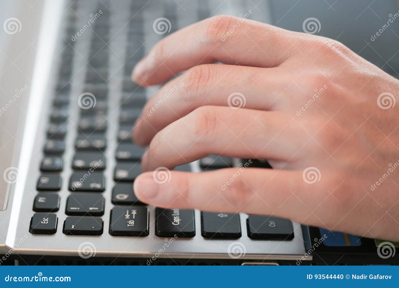 Fingers on keyboard stock photo. Image of keyboard, personal - 93544440