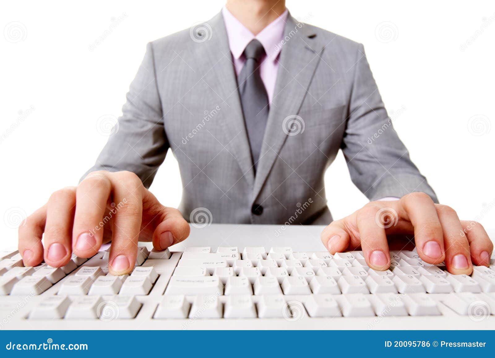 Fingers on keys stock photo. Image of businessman, computer - 20095786