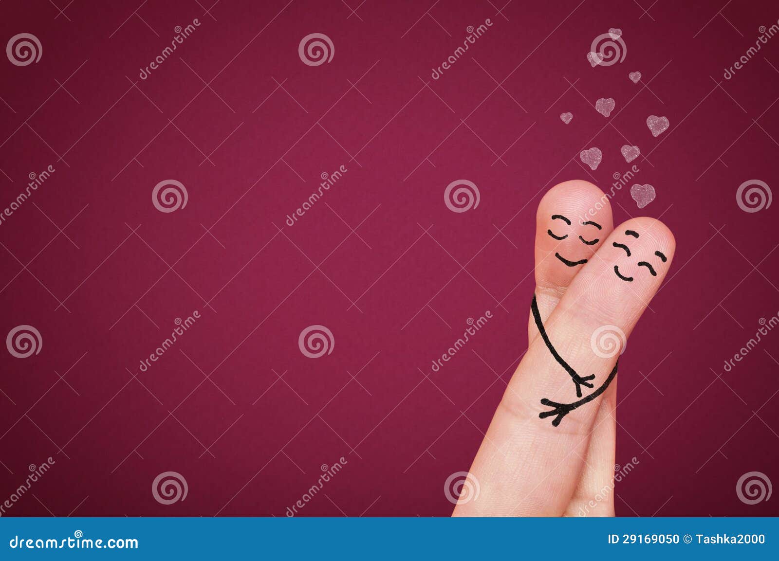 Fingers in love. stock photo. Image of drawn, cute, relationship - 29169050