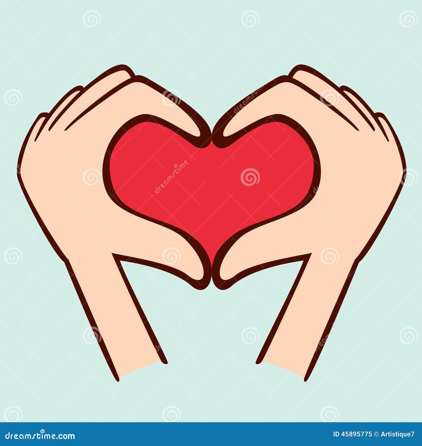 Fingers Making Shape of Heart Stock Vector - Illustration of design ...
