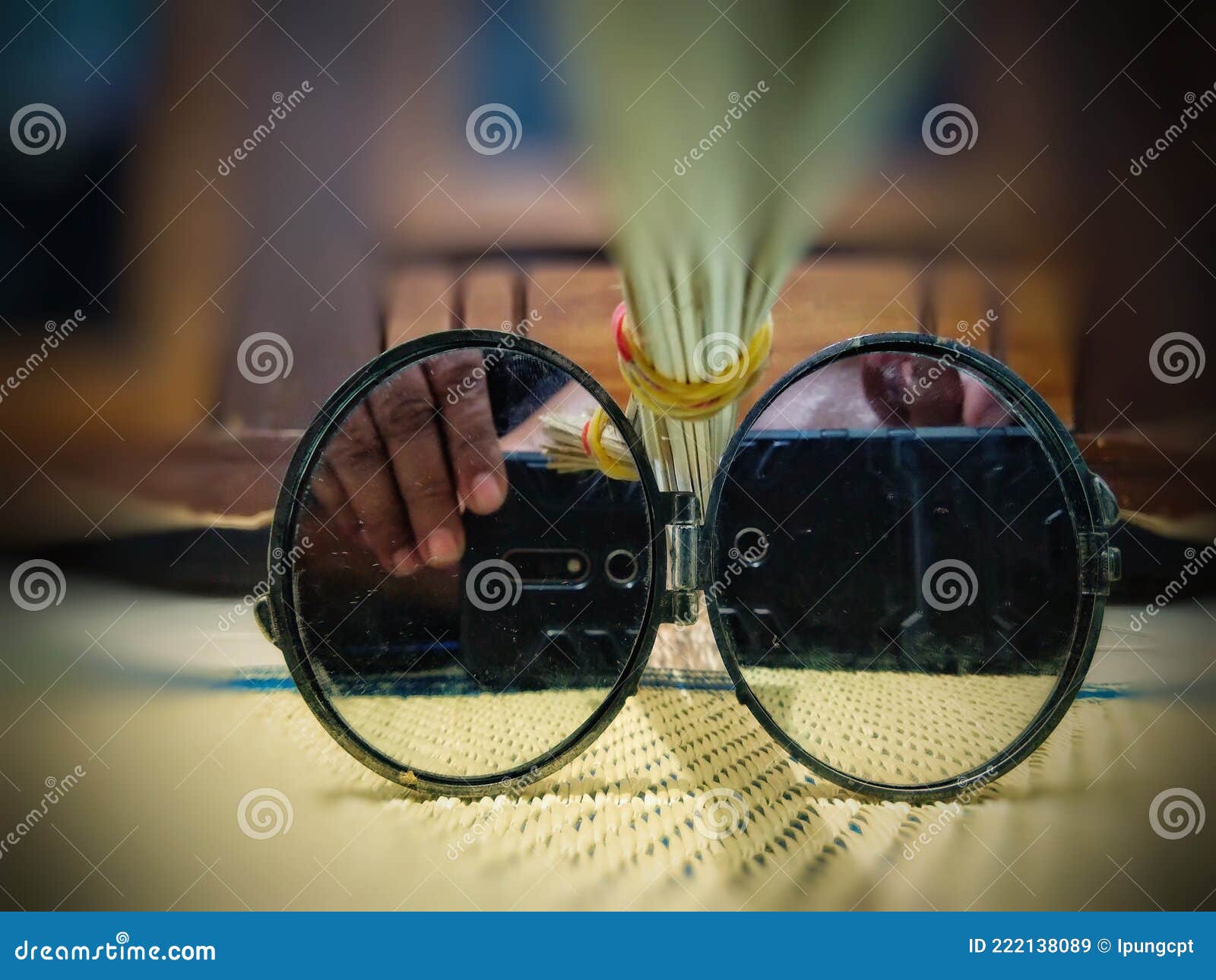Fingers in the mirror stock image. Image of hand, mirror - 222138089