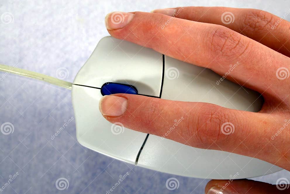Fingers on mouse stock image. Image of woman, mouse, office - 2174607