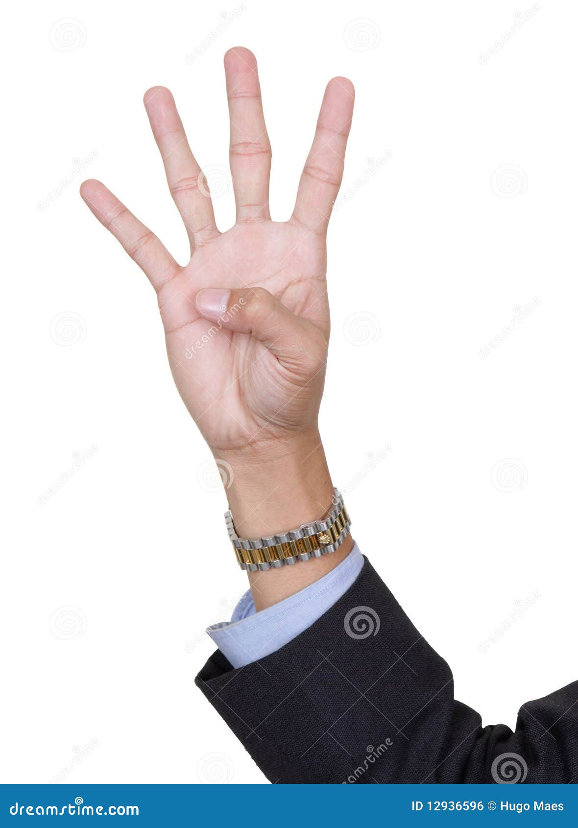 Fingers Number Four Counting Stock Photo - Image of overwhite, fingers ...