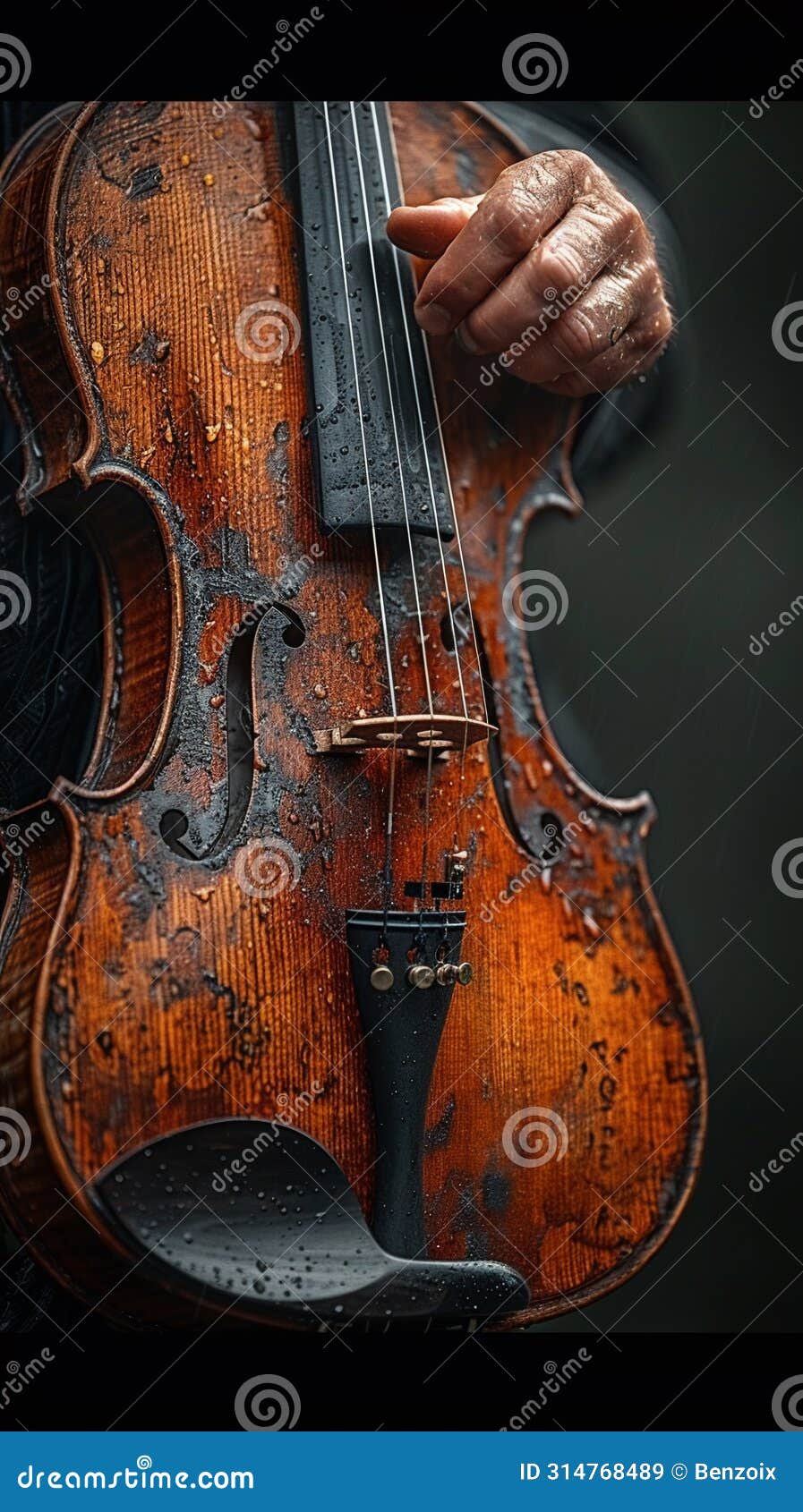 Fingers Plucking the Strings of a Violin Stock Image - Image of perform ...