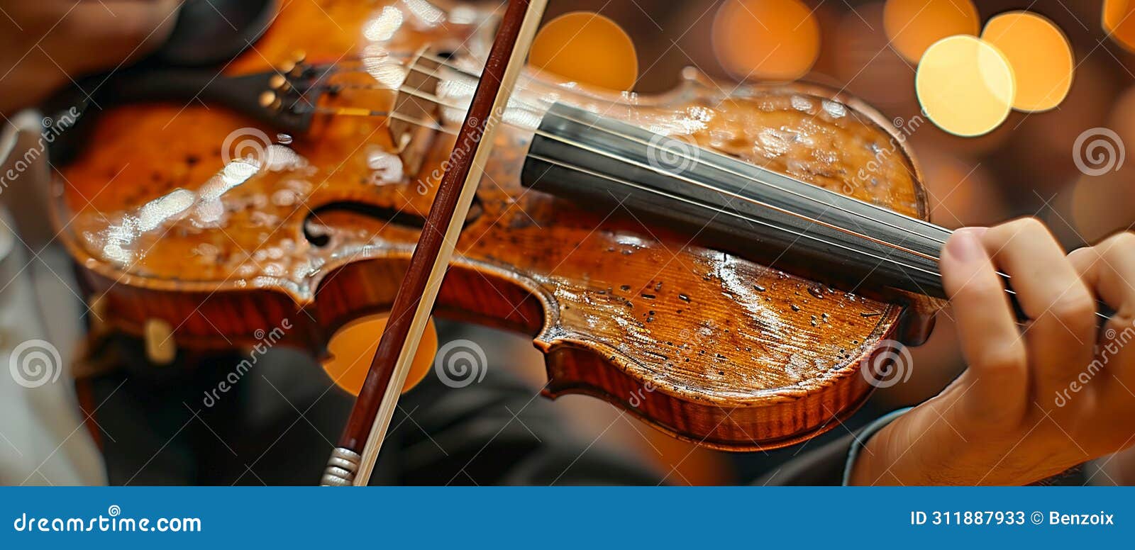 Fingers Plucking the Strings of a Violin Stock Image - Image of ...