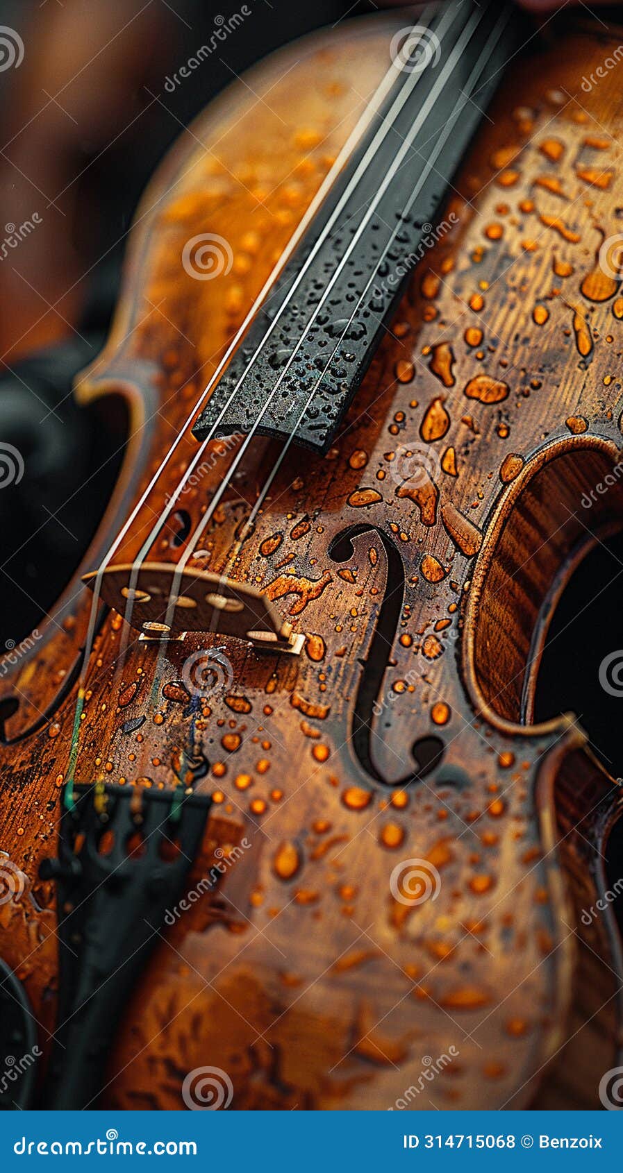 Fingers Plucking the Strings of a Violin Stock Photo - Image of ...