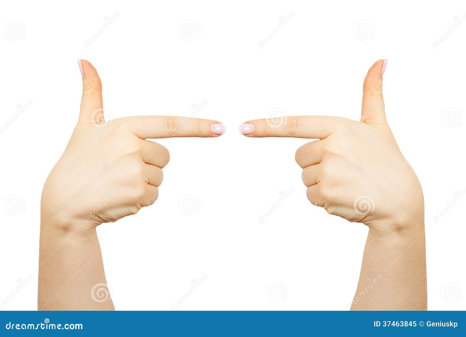 Fingers Point To the Right and Left Stock Image - Image of caucasian ...