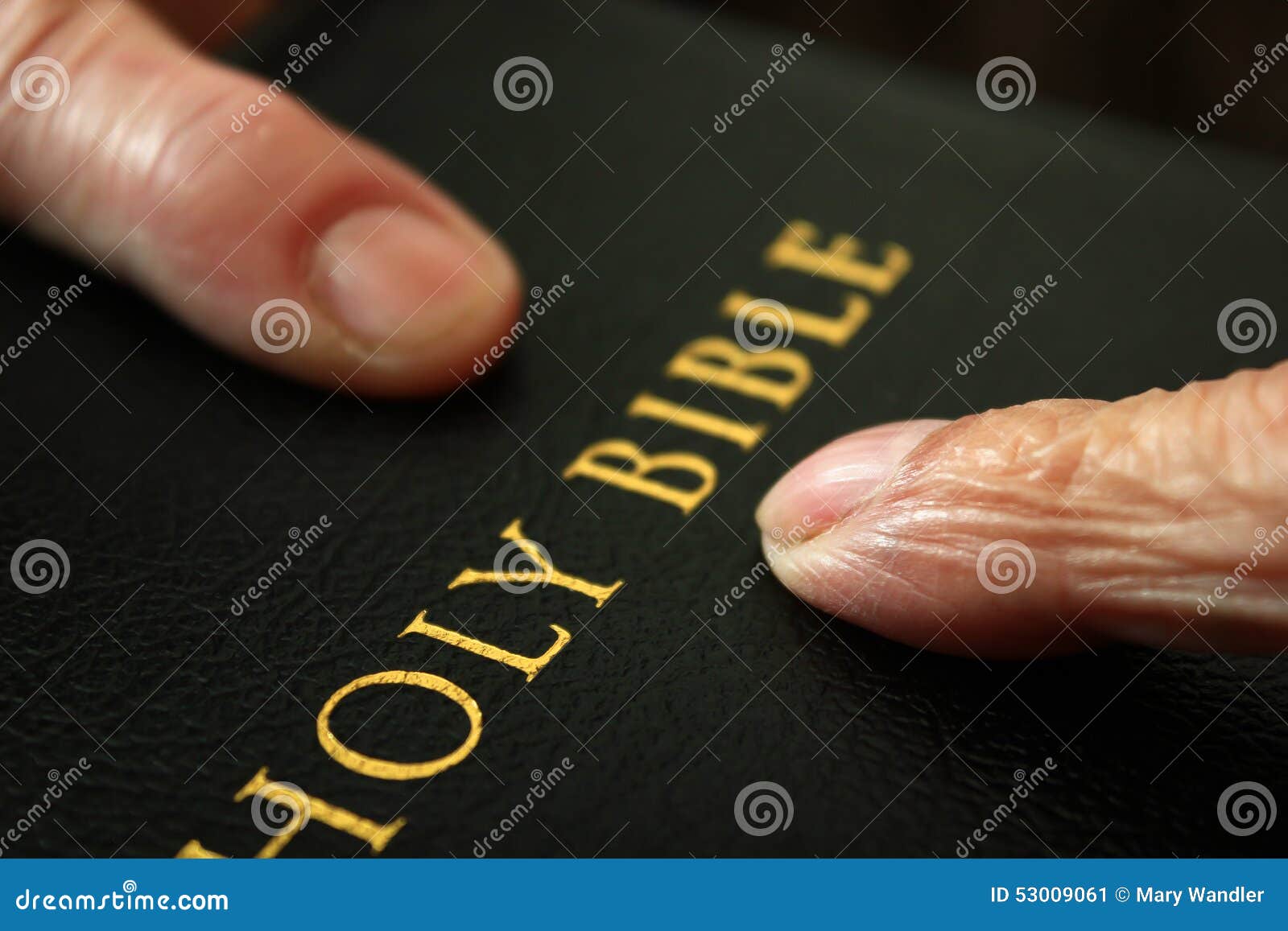 Fingers Pointing at the Words Holy Bible Stock Image - Image of fingers ...