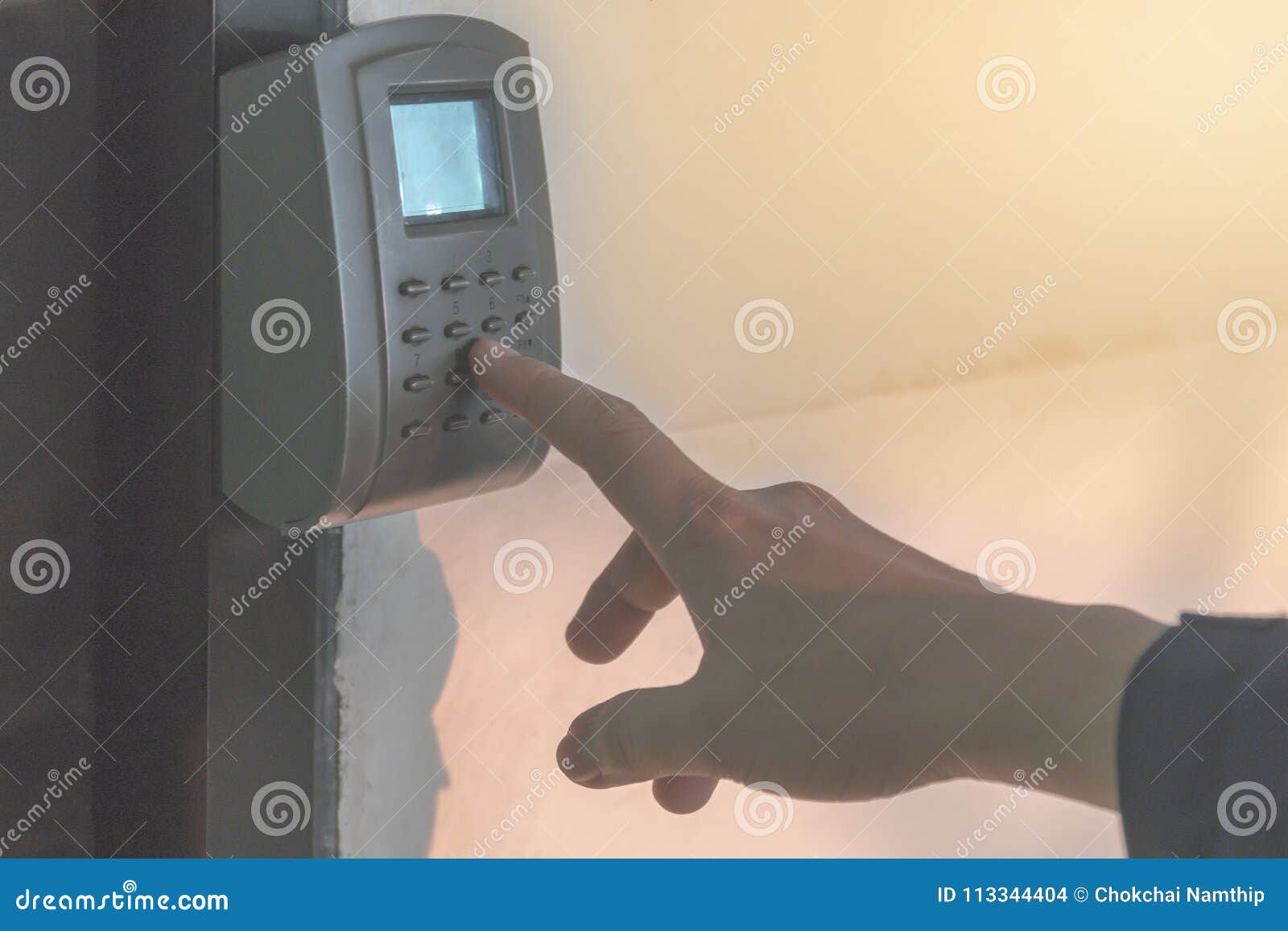 Fingers Put on the Security Code at the Door. Stock Photo - Image of ...