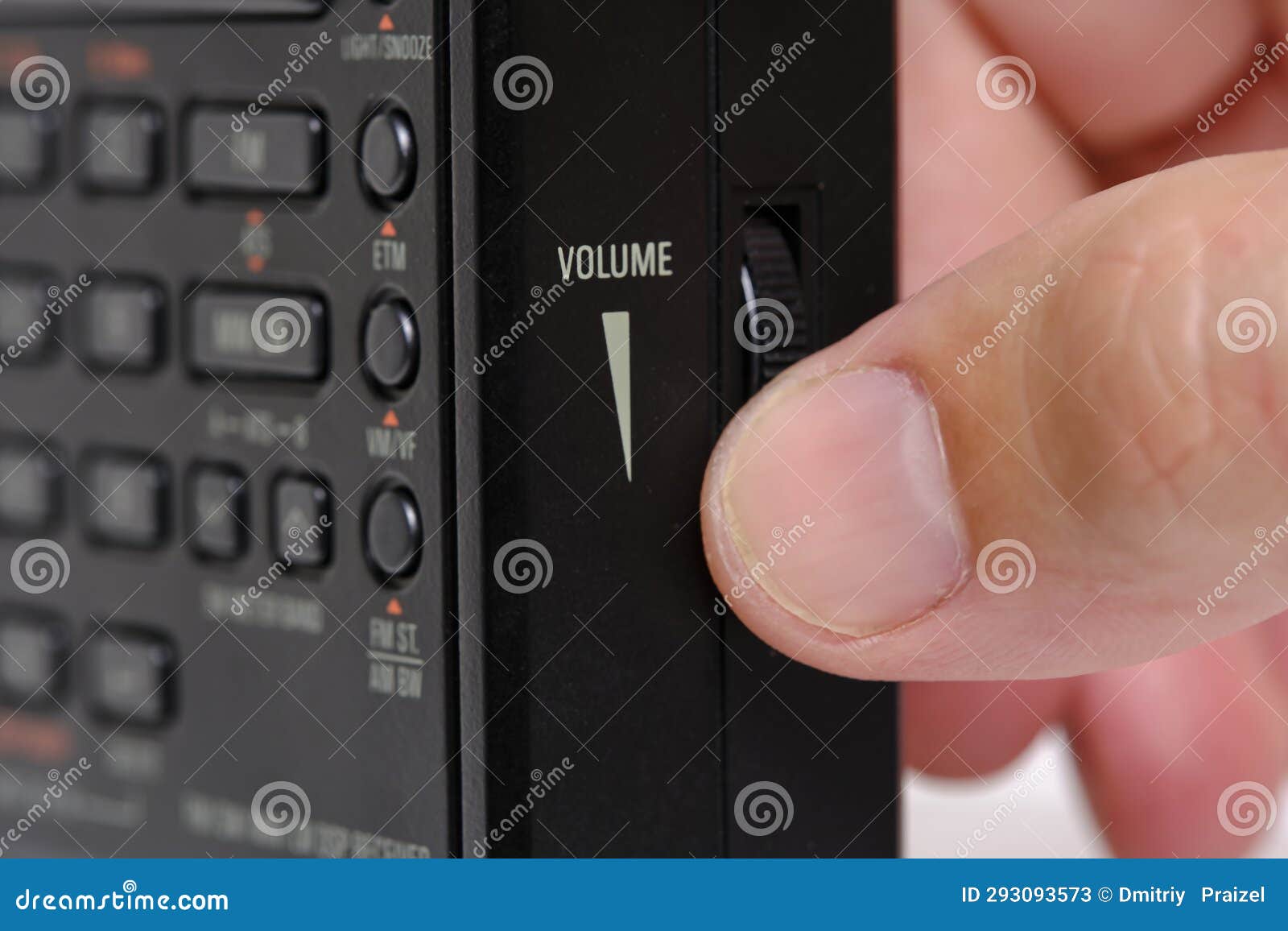 Fingers Scroll Volume Wheel Radio Stock Image - Image of black ...