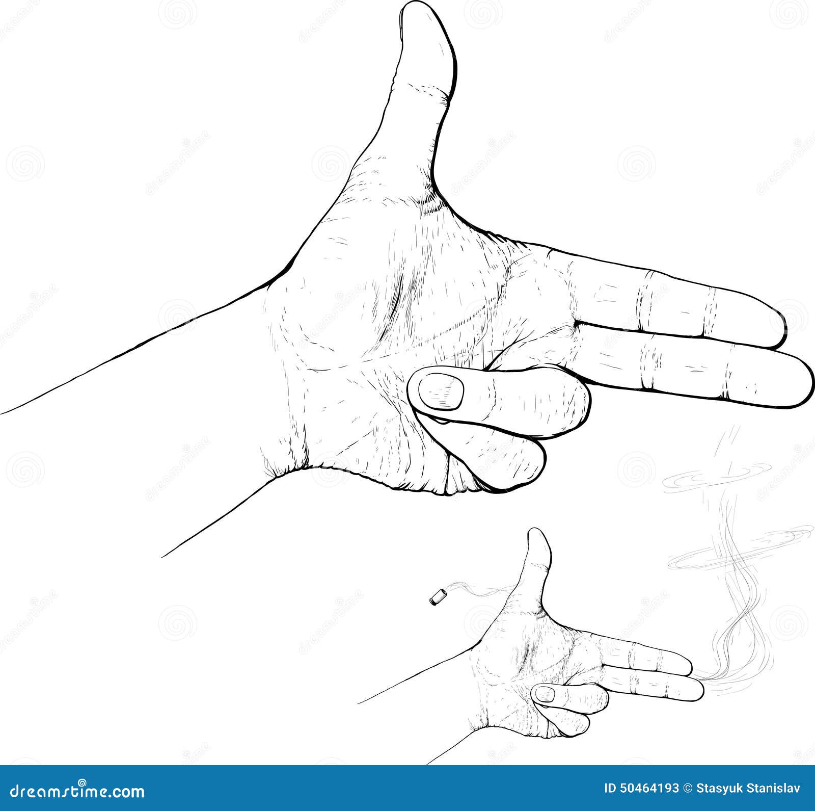 Fingers shoot stock vector. Illustration of finger, confrontation ...