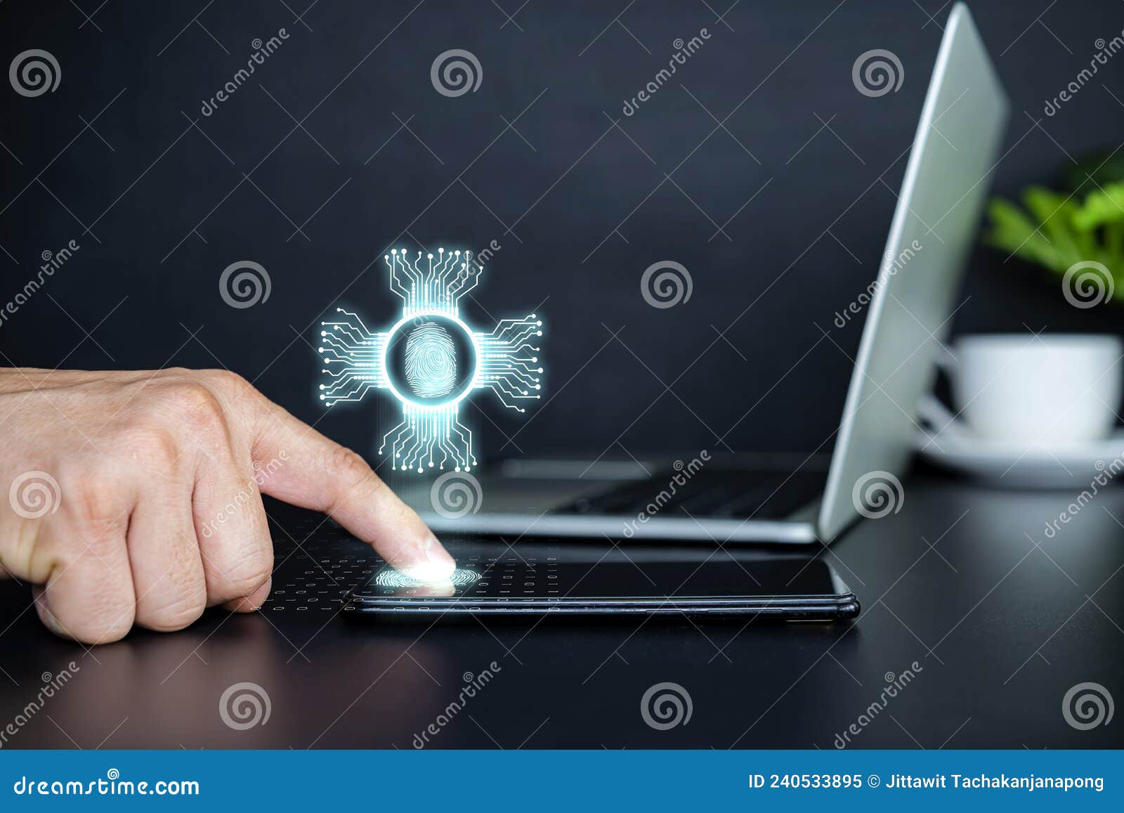 Fingers are Touching Modern Mobiles Showing Applications Stock Image ...