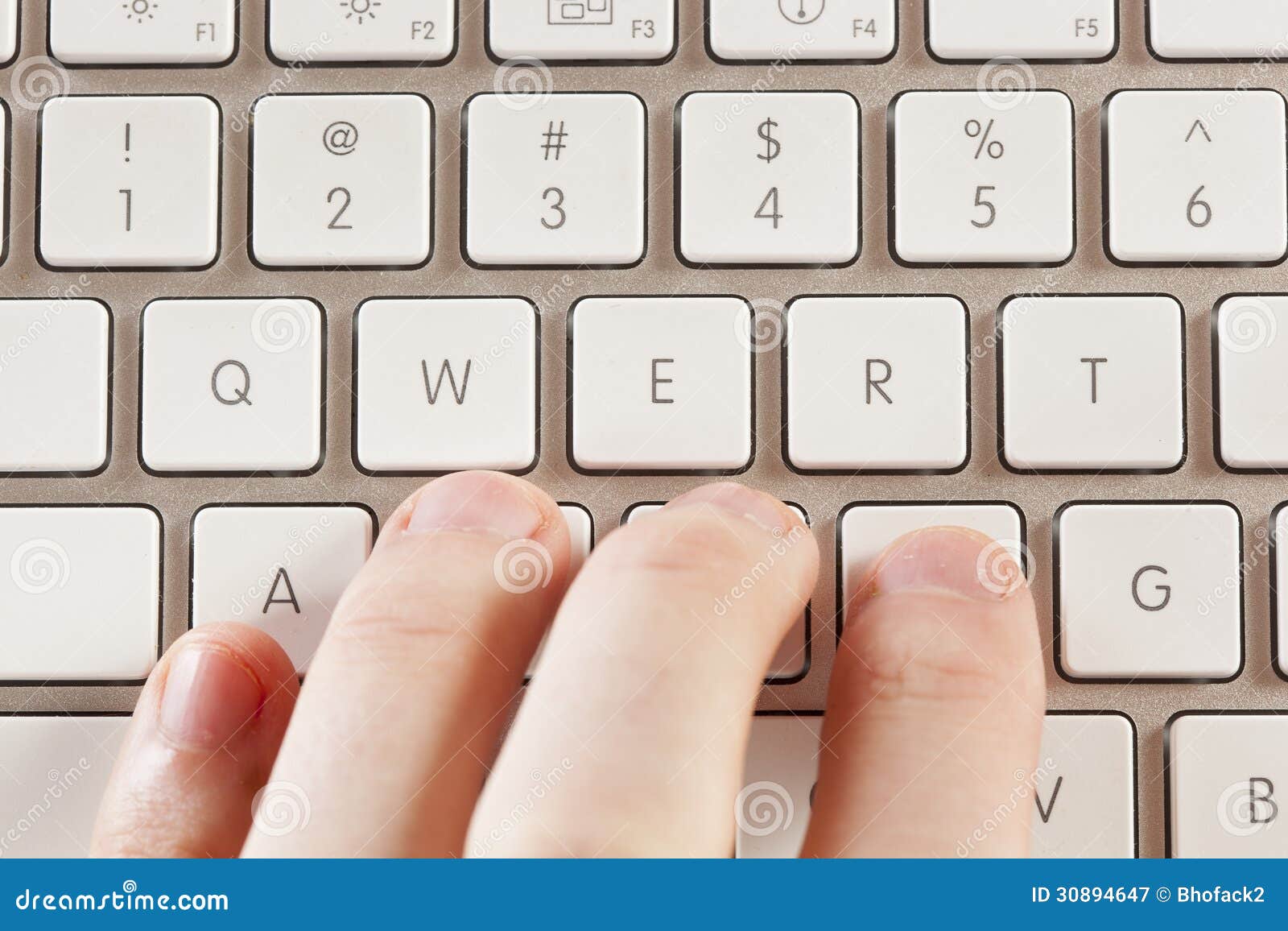 Fingers Typing on a Computer Keyboard Stock Image - Image of computer ...