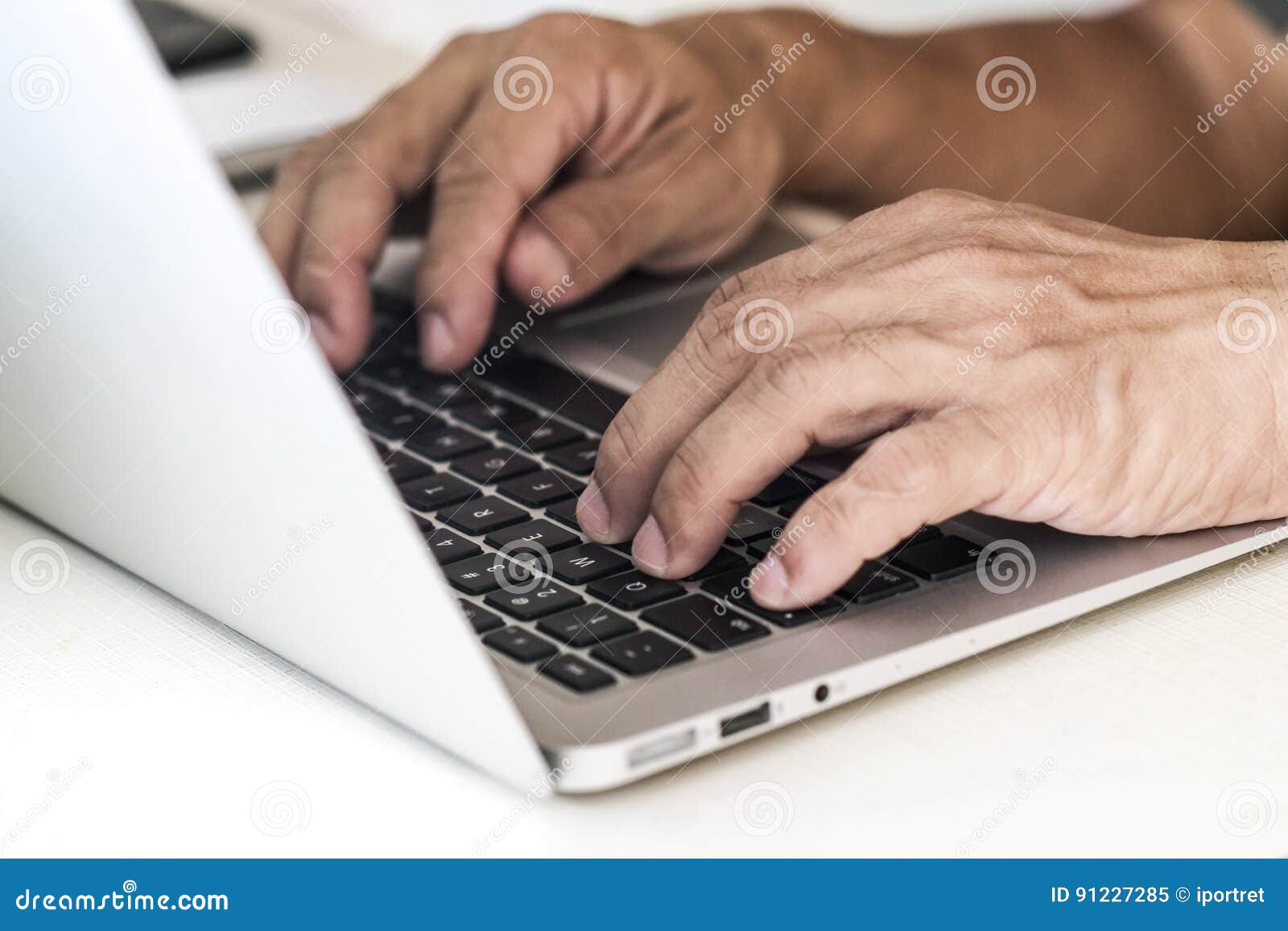 Fingers typing on keyboard stock image. Image of typing - 91227285