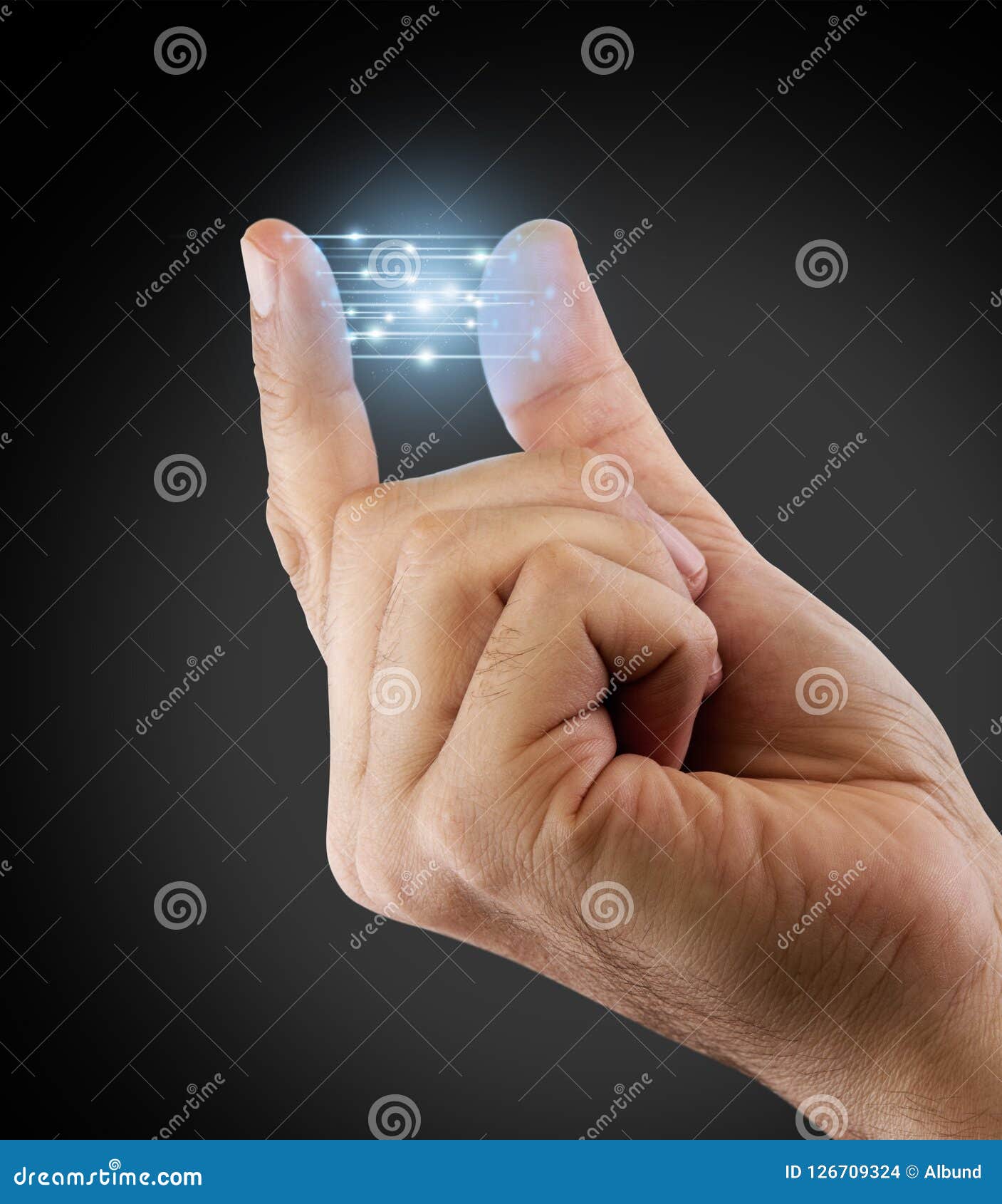 Fingertip Artificial Intelligence Stock Photo - Image of light, future ...
