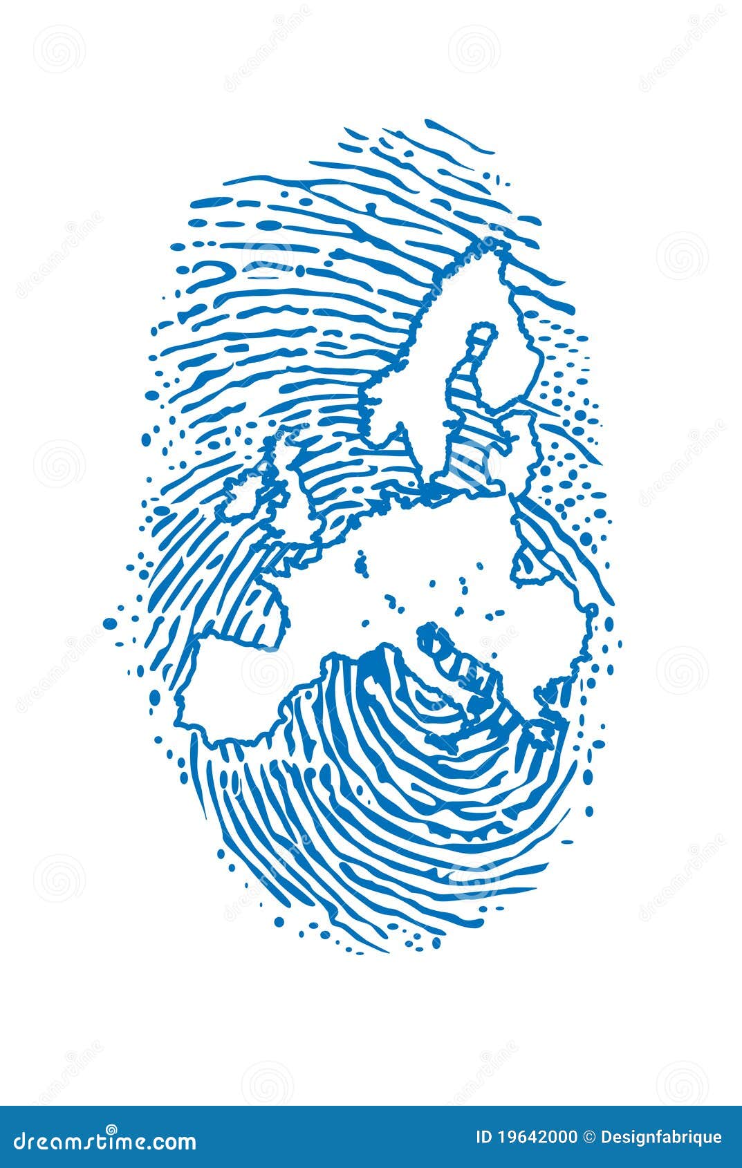 Fingertip with Europa map stock vector. Illustration of impress - 19642000