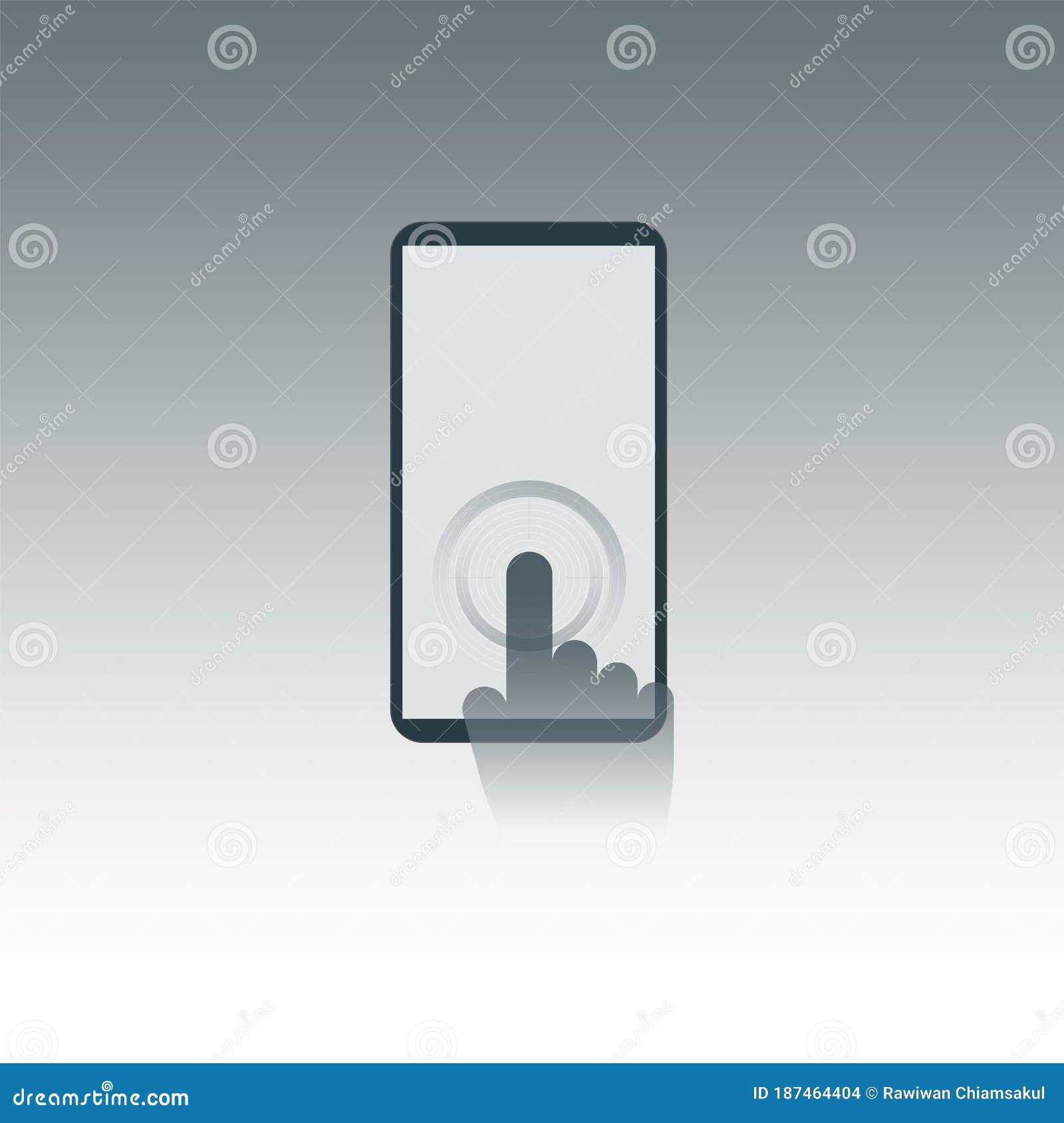 Touch Screen Finger stock vector. Illustration of multitouch - 187464404