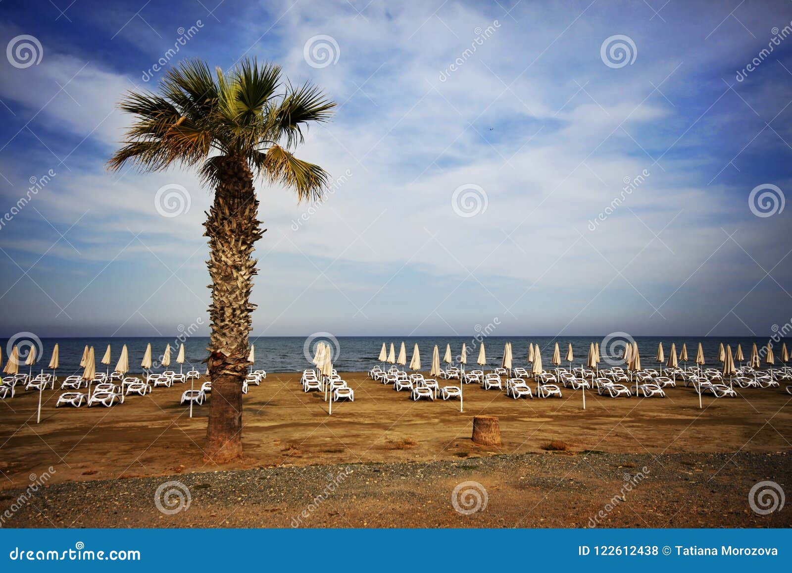 Finikoudes Beach - Larnaca City Stock Photo - Image of cityscape ...