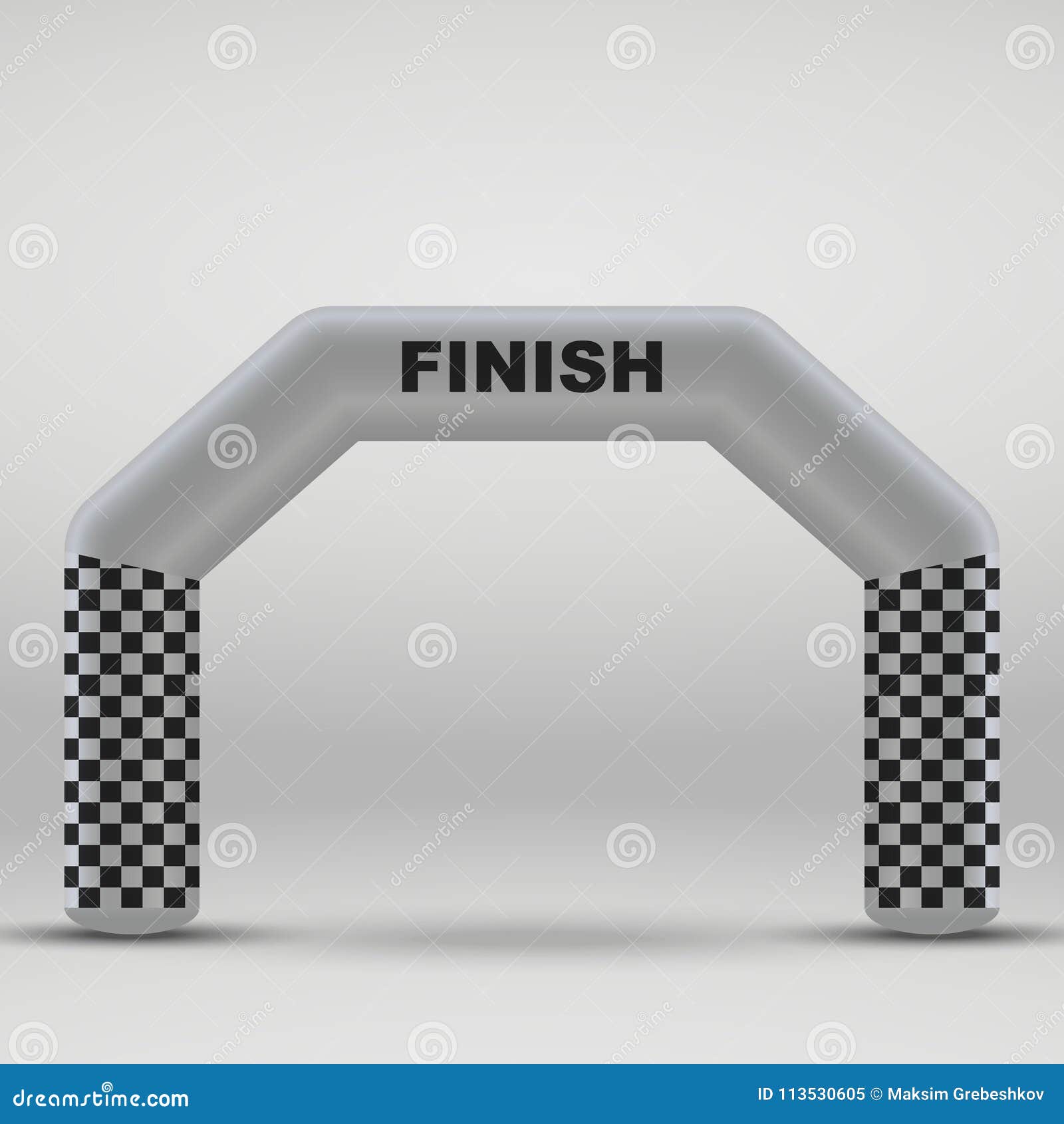 Finish arch stock vector. Illustration of bicycle, green - 113530605