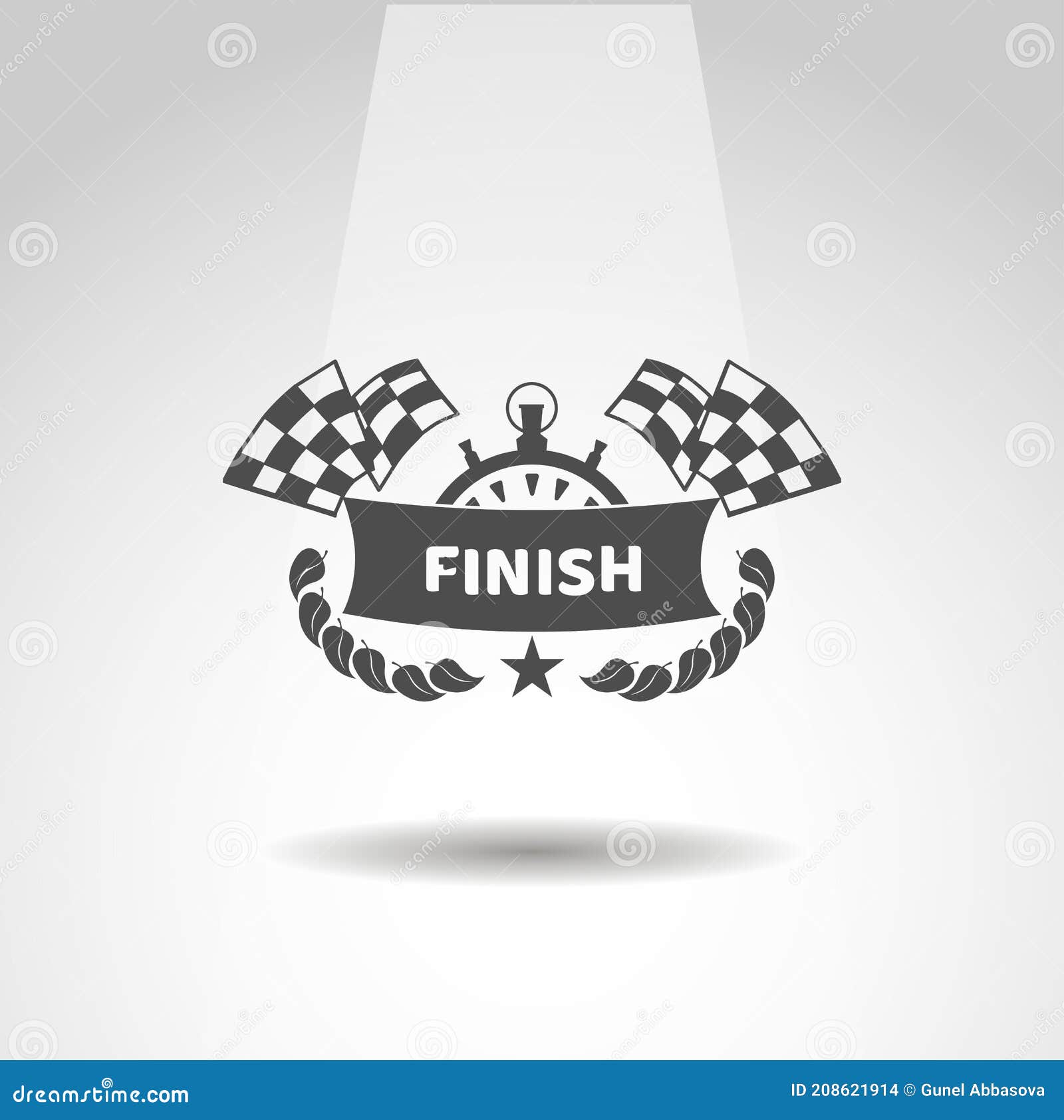 Finish Banner Icon. Finish Icon, Simple Racing Finish Icon Stock Vector ...