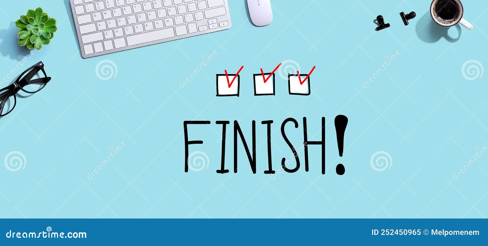 Finish with a Computer Keyboard Stock Image - Image of keyboard ...