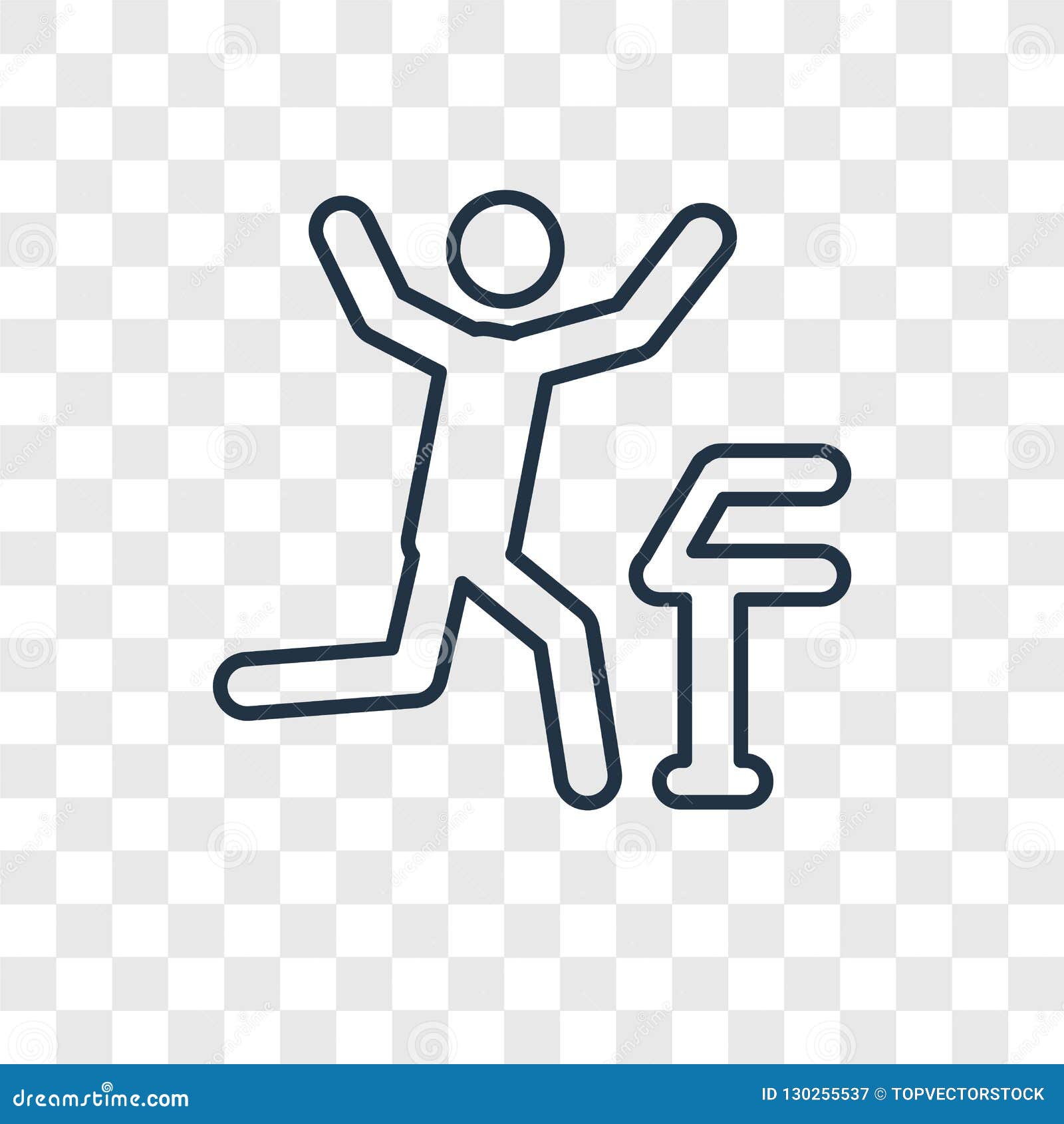 Finish Concept Vector Linear Icon Isolated on Transparent Background ...