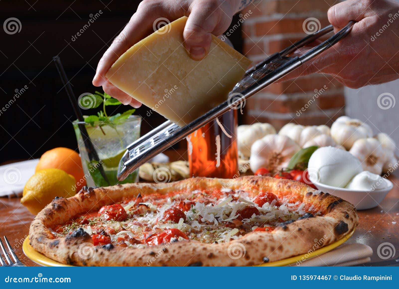 Finish dressing pizza stock image. Image of street, chily - 135974467