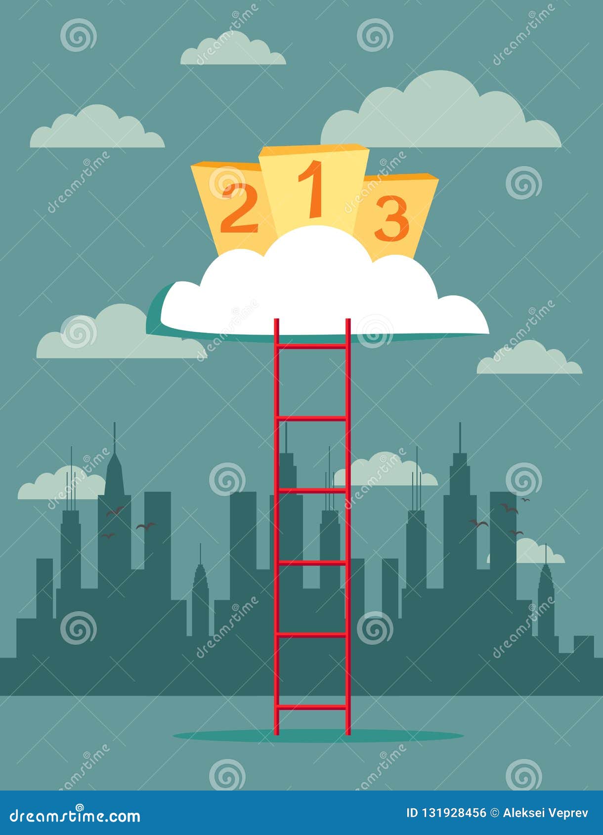 Finish First, Second, or Third Stock Vector - Illustration of office ...