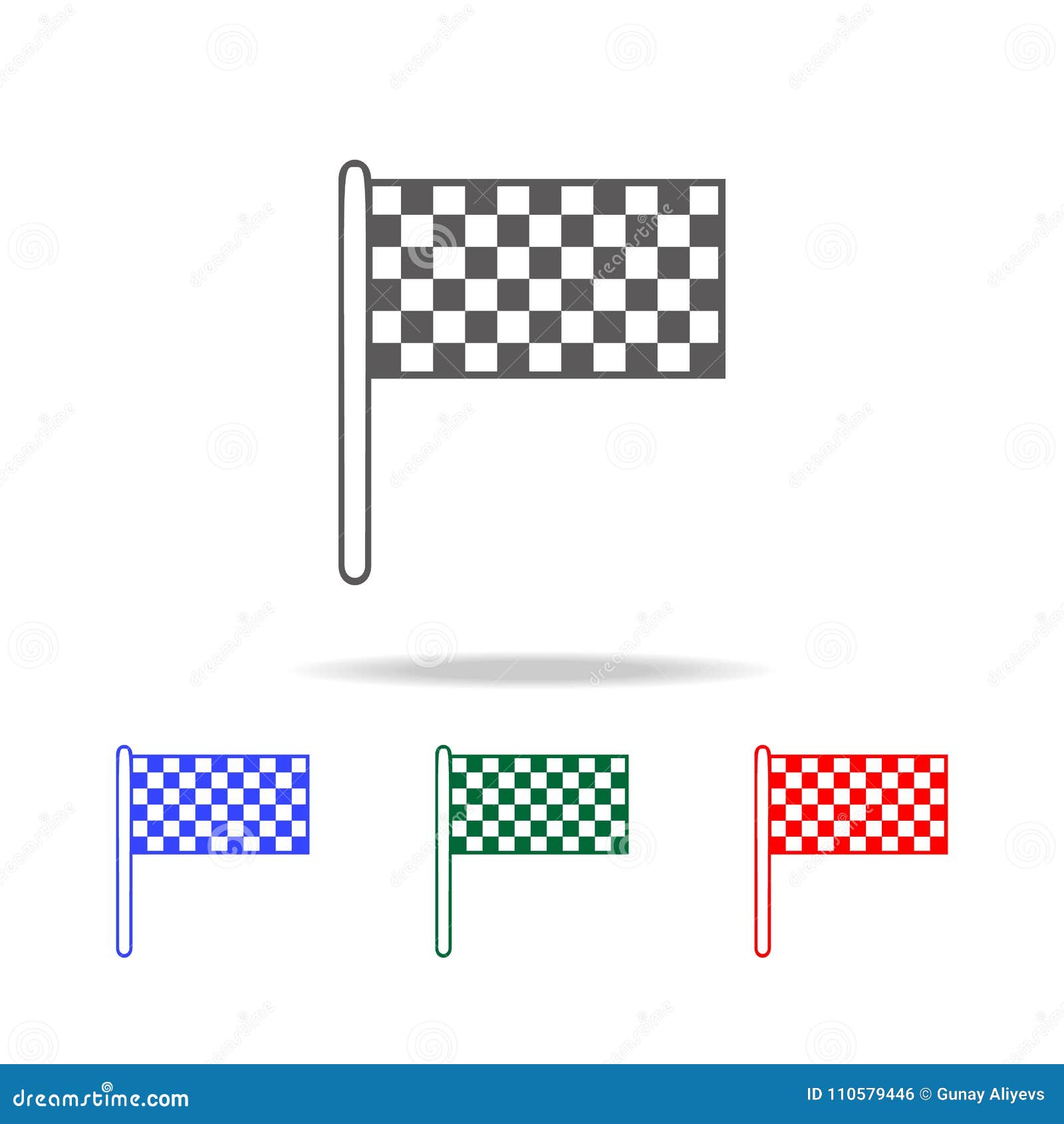 Finish Flag Icon. Elements in Multi Colored Icons for Mobile Concept ...
