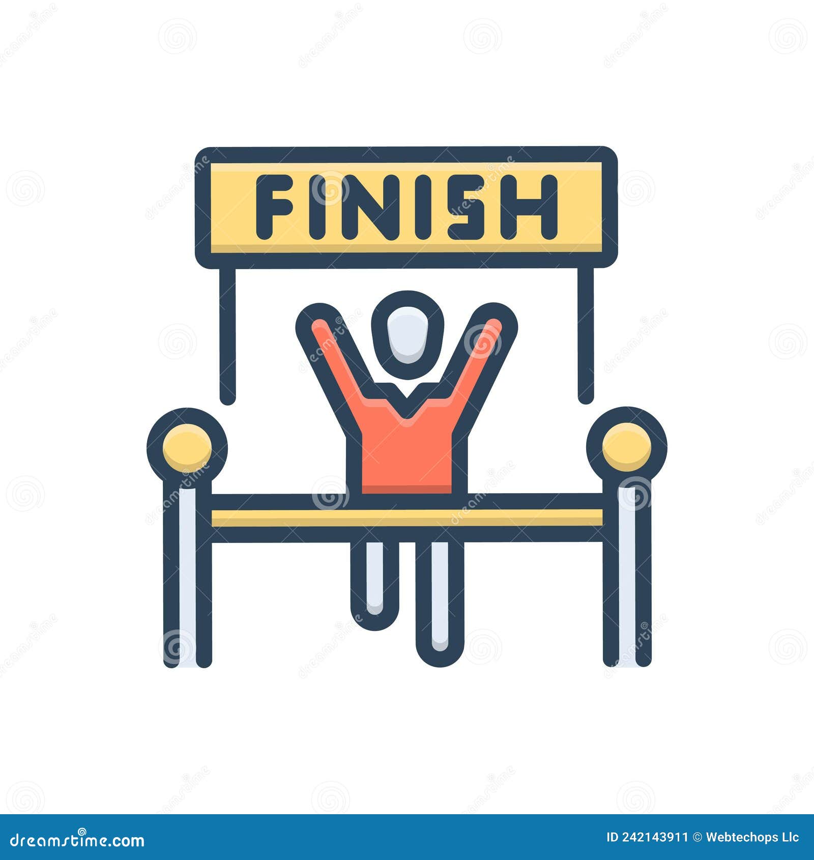 Color Illustration Icon for Finish, Complete and Ending Stock Vector ...