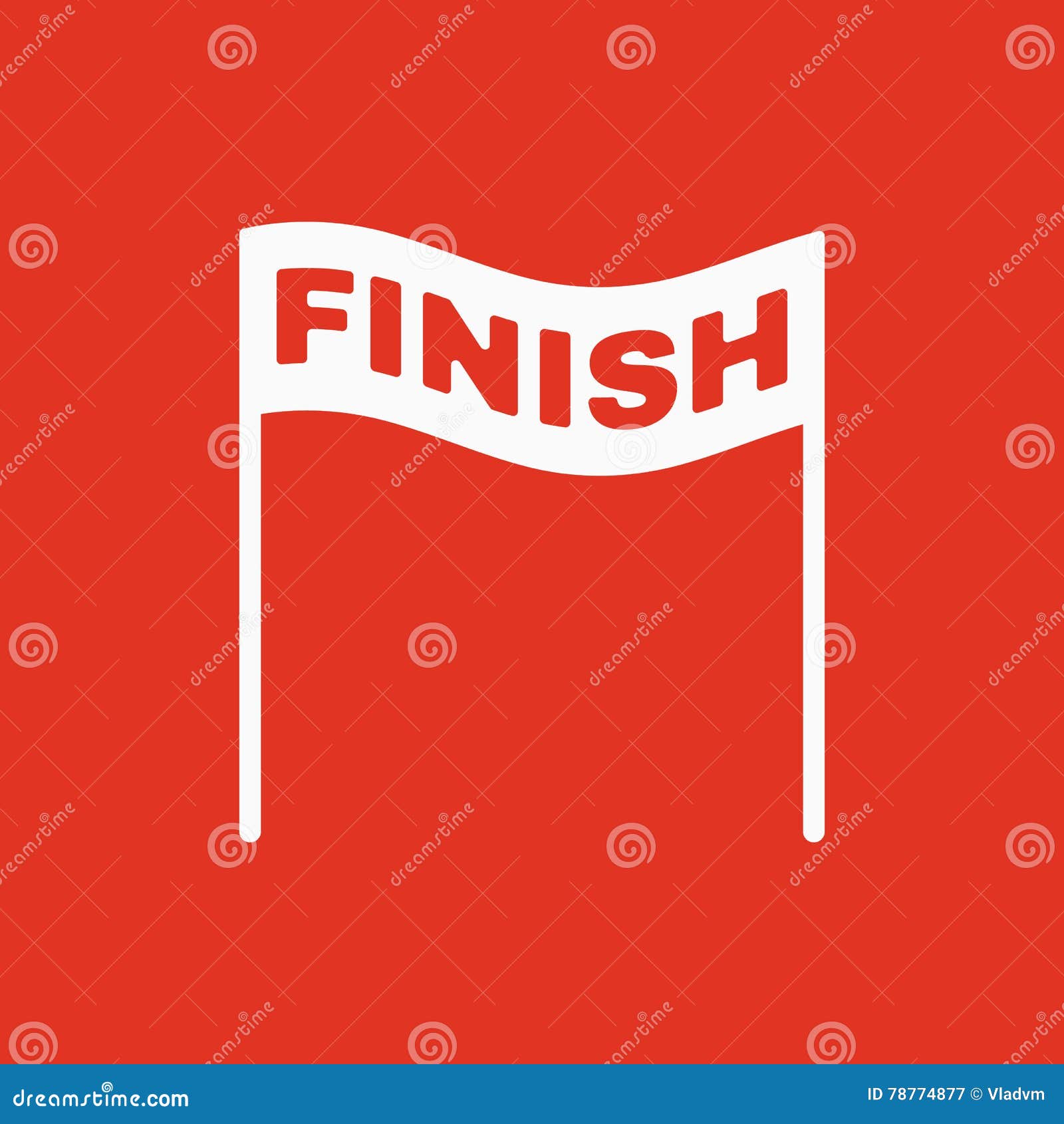 The Finish Icon. Finish Symbol Stock Vector - Illustration of running ...