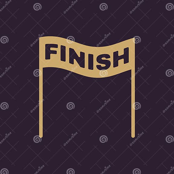 The Finish Icon. Finish Symbol Stock Vector - Illustration of success ...