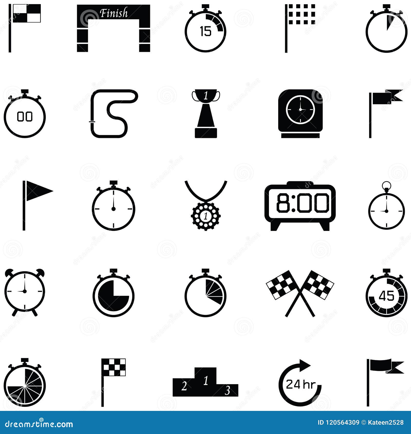 Finish icon set stock vector. Illustration of isolated - 120564309