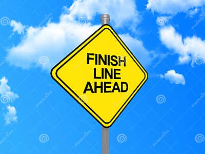 Finish line ahead sign stock photo. Image of game, warning - 22007128