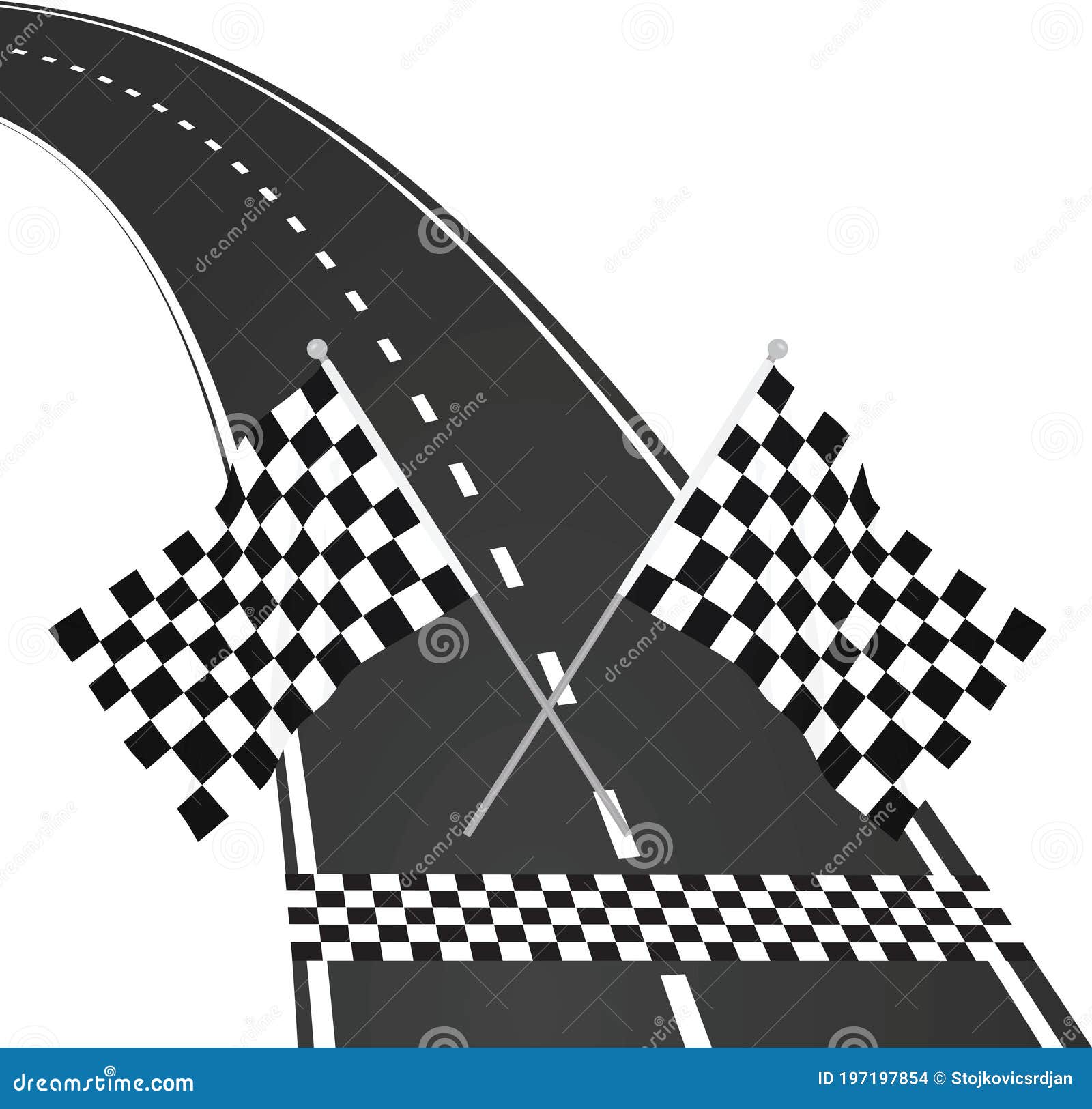 Finish line flag stock vector. Illustration of motion - 197197854