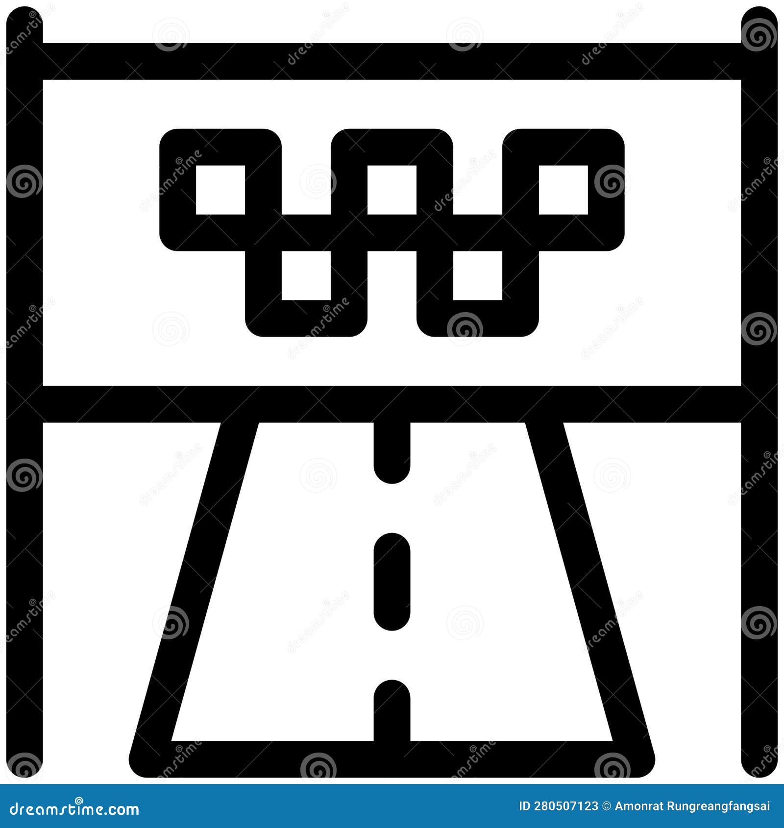 Finish Line Icon, Marathon Related Vector Stock Vector - Illustration ...