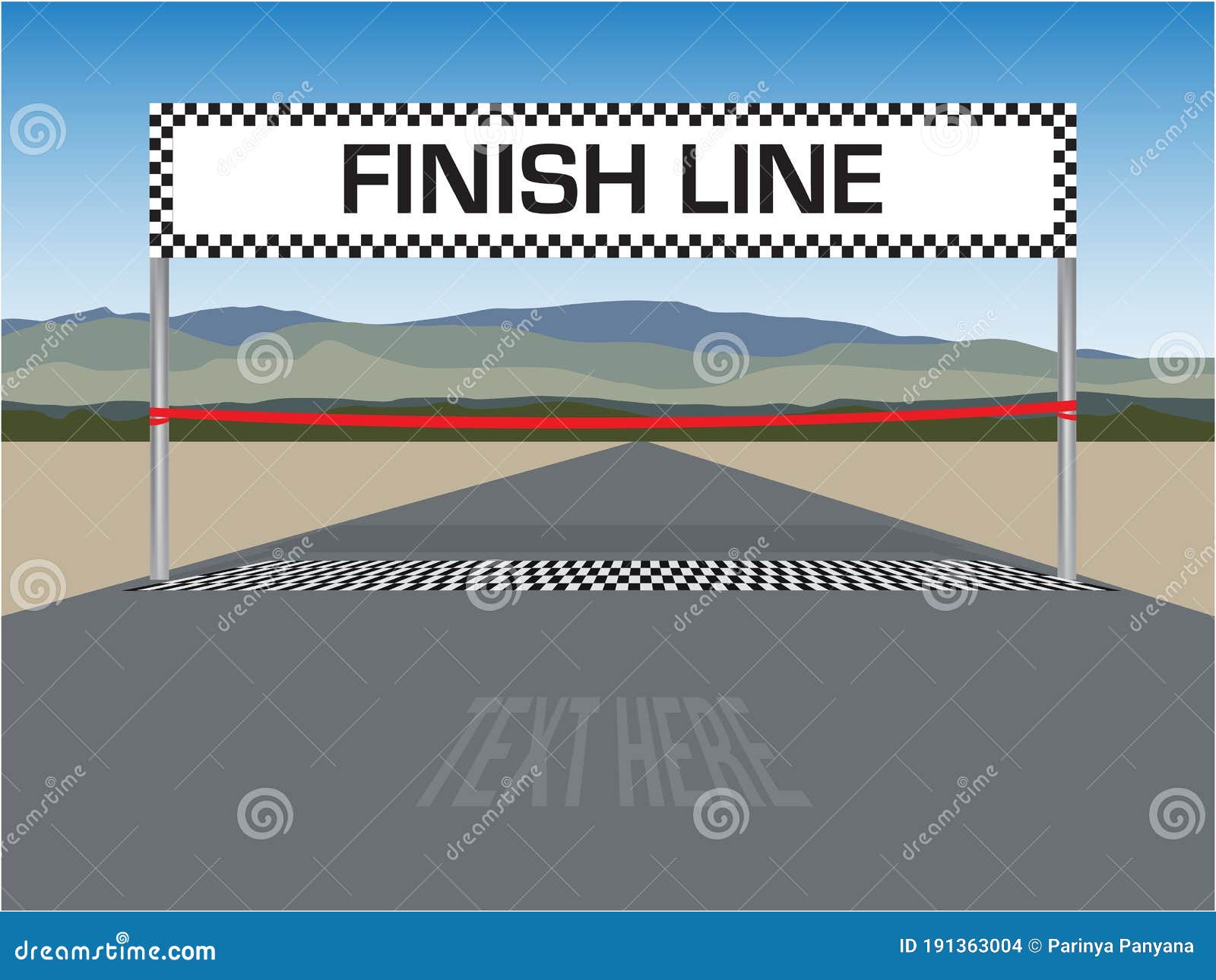Finish Line stock vector. Illustration of competition - 191363004