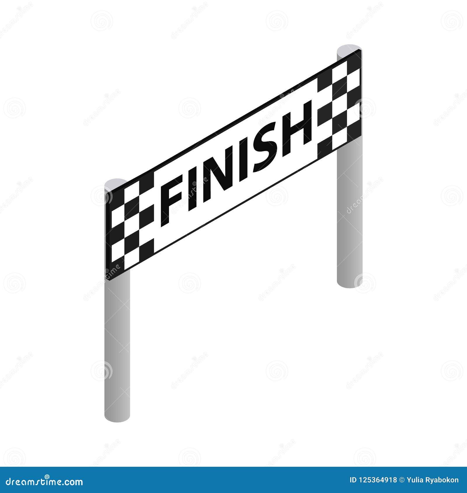 Finish Line Isometric 3d Icon Stock Illustration - Illustration of ...