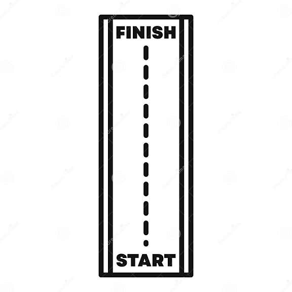 Finish Line Marking Start and Finish Points for a Race Stock Vector ...