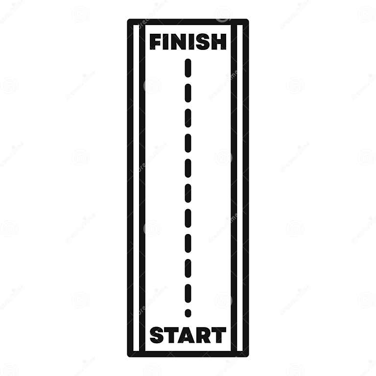 Finish Line Marking Start and Finish Points for a Race Stock Vector ...