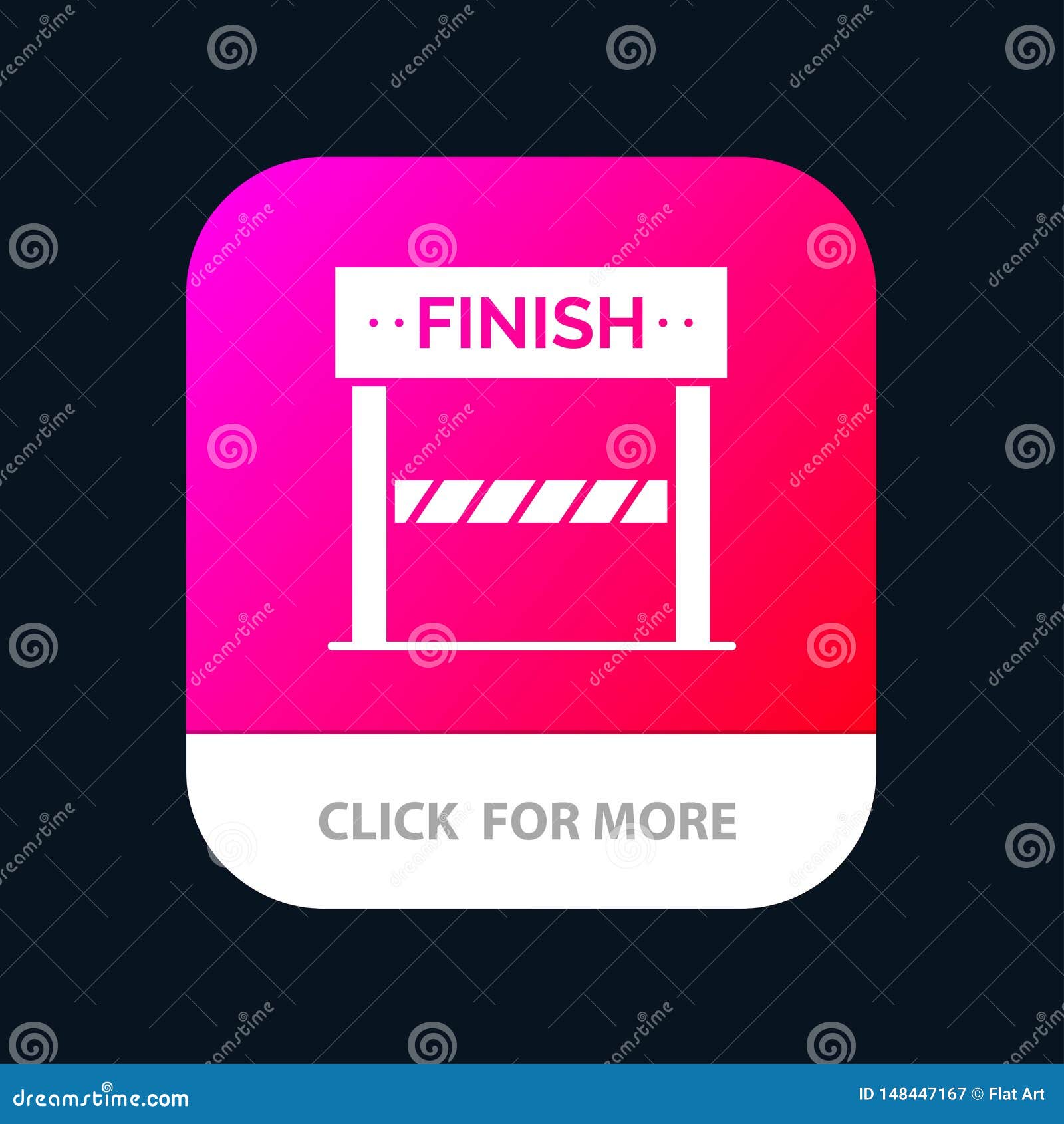 Finish, Line, Sport, Game Mobile App Button. Android and IOS Glyph ...