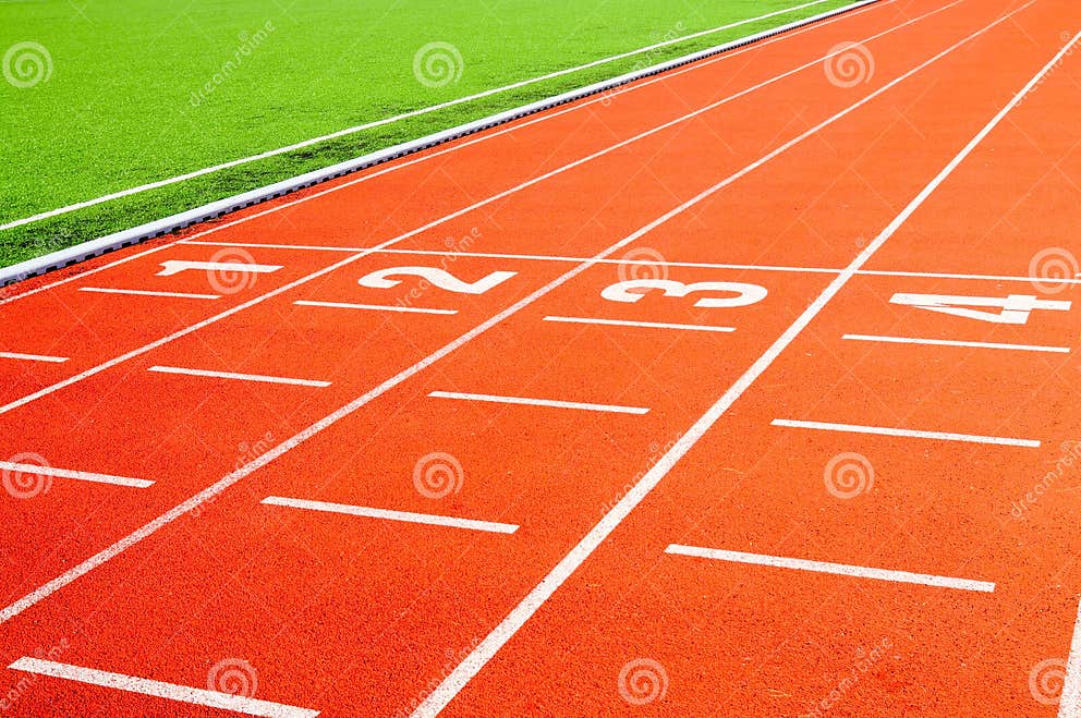 The Finish Line in a Sprint Race Stock Image - Image of sprint, track ...