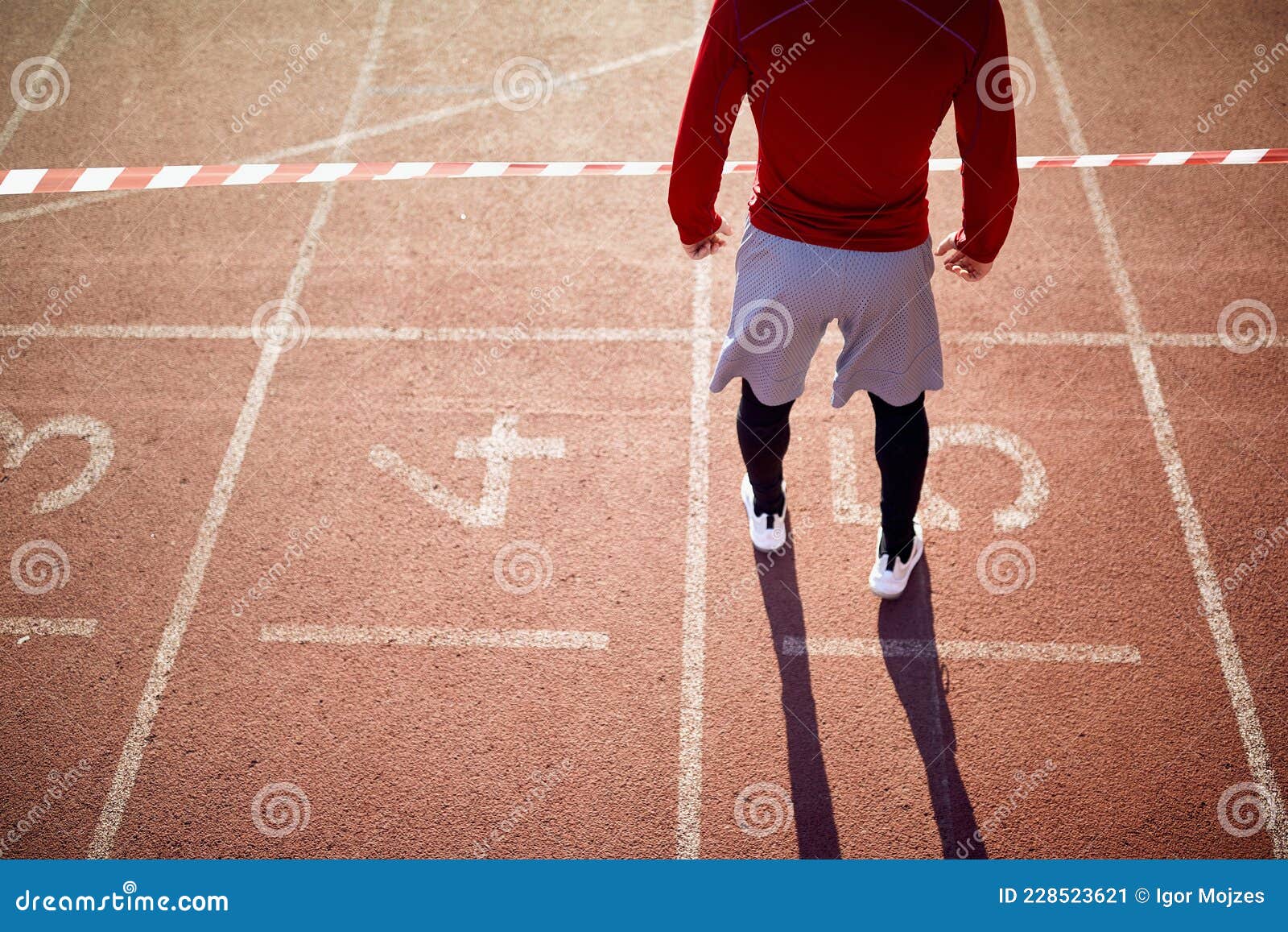 Finish Line. Sprinter Coming First To Finish Line Stock Image - Image ...
