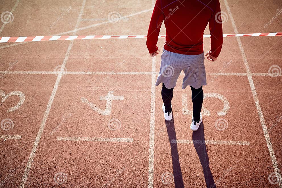 Finish Line. Sprinter Coming First To Finish Line Stock Image - Image ...