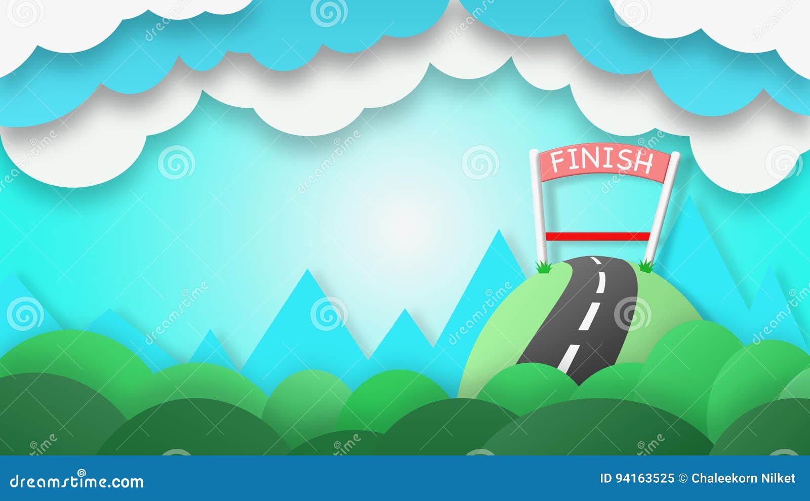 The finish line of success stock illustration. Illustration of sport ...
