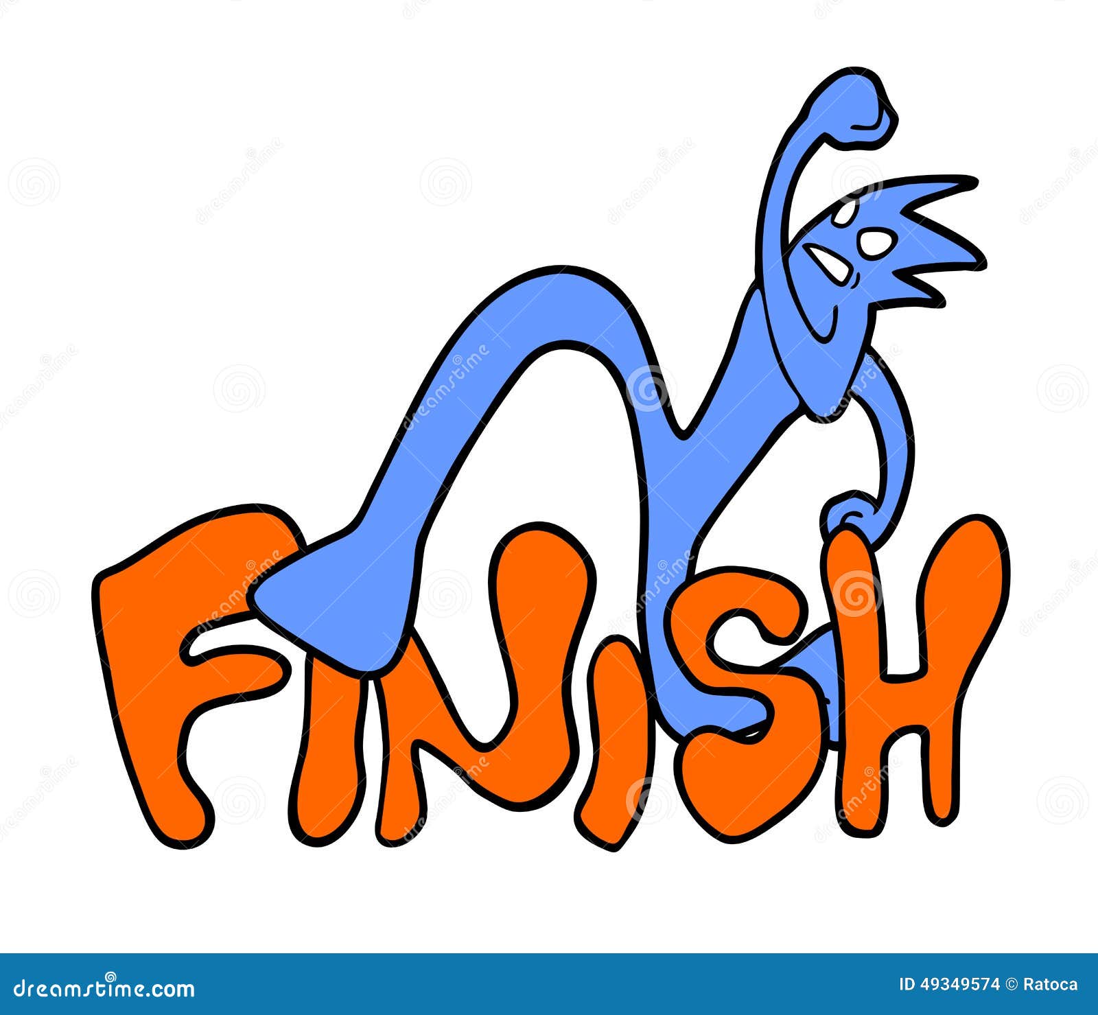 Finish message stock vector. Illustration of finish, people - 49349574