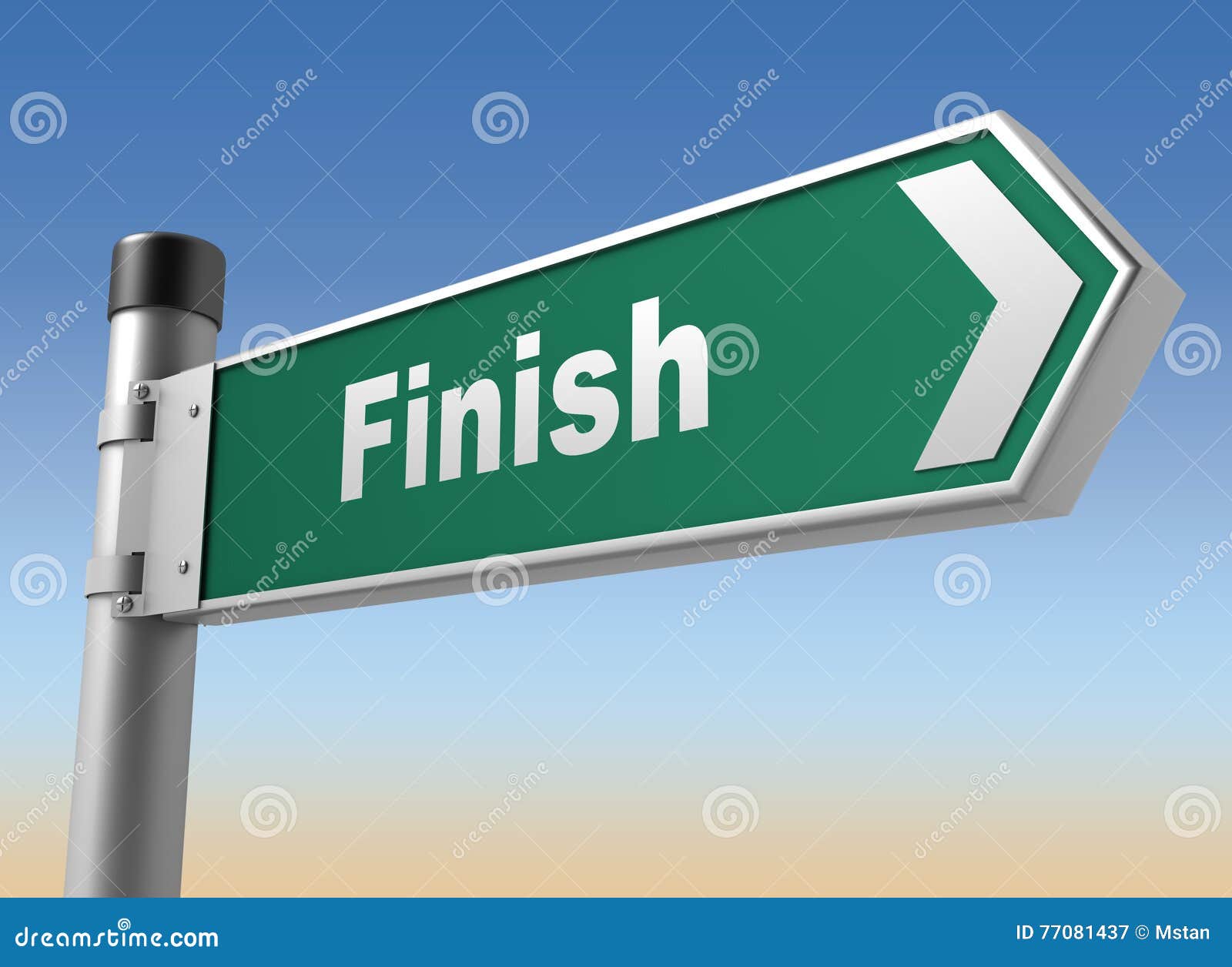 Finish road sign stock illustration. Illustration of business - 77081437